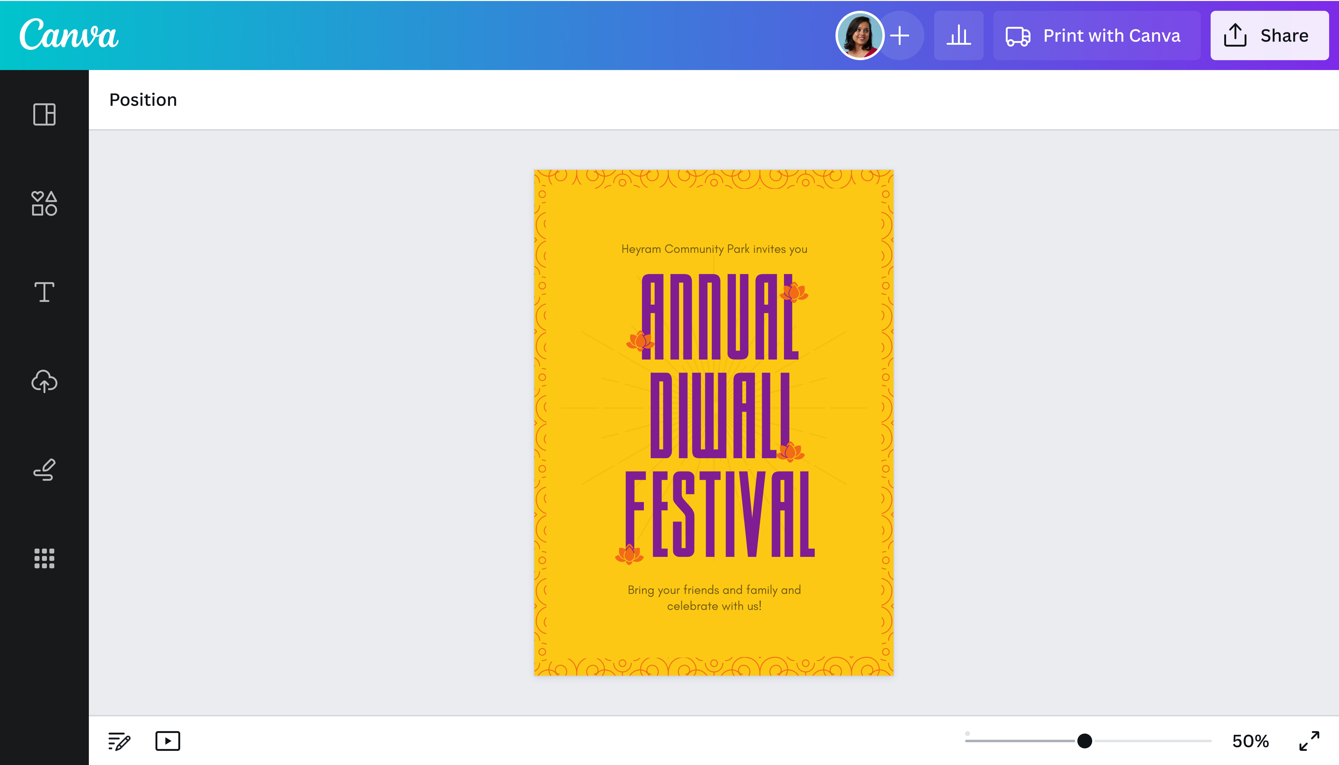 Free Diwali Poster Maker - Create a Diwali Poster | Canva