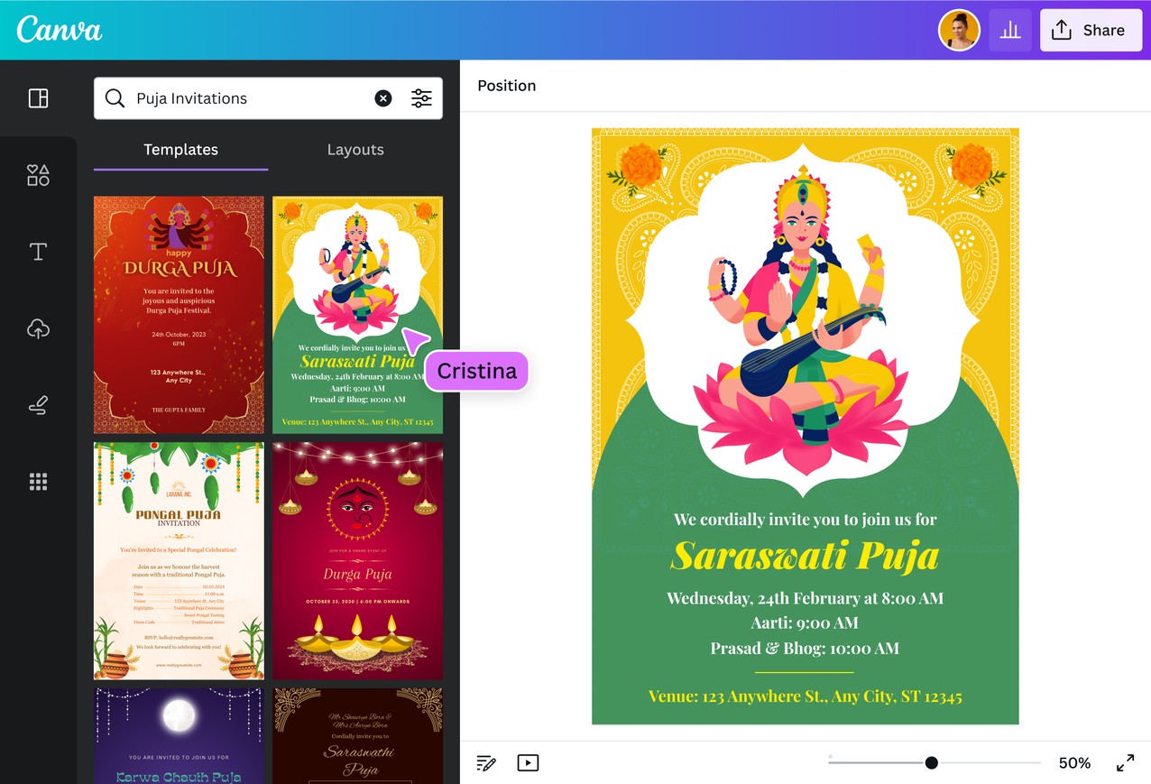 Durga Puja Invitation Wording And Sample Cards