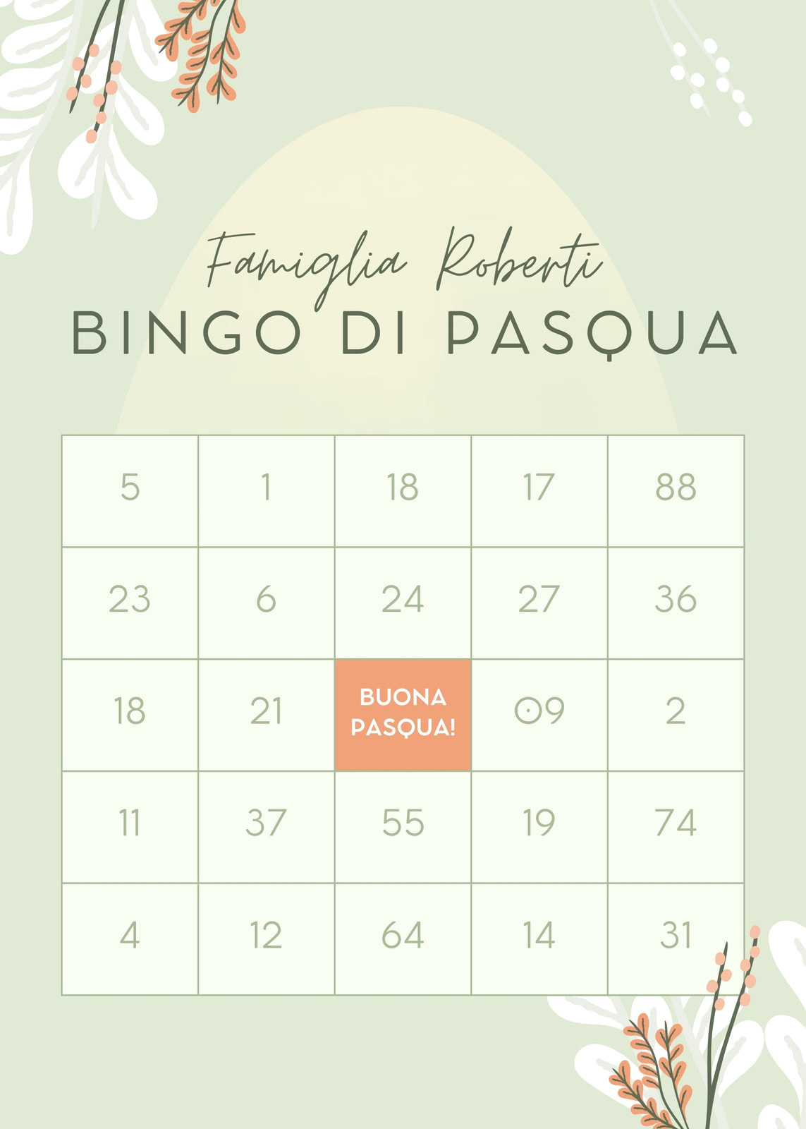 Crea cartelle Bingo da stampare gratis | Canva
