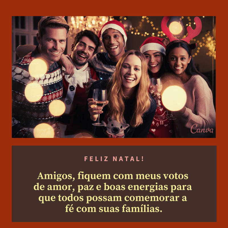 Mensagem de Natal para Amigos | Frases e Imagens - Canva