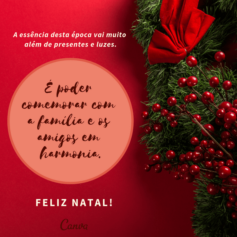 Mensagem de Natal para Amigos | Frases e Imagens - Canva