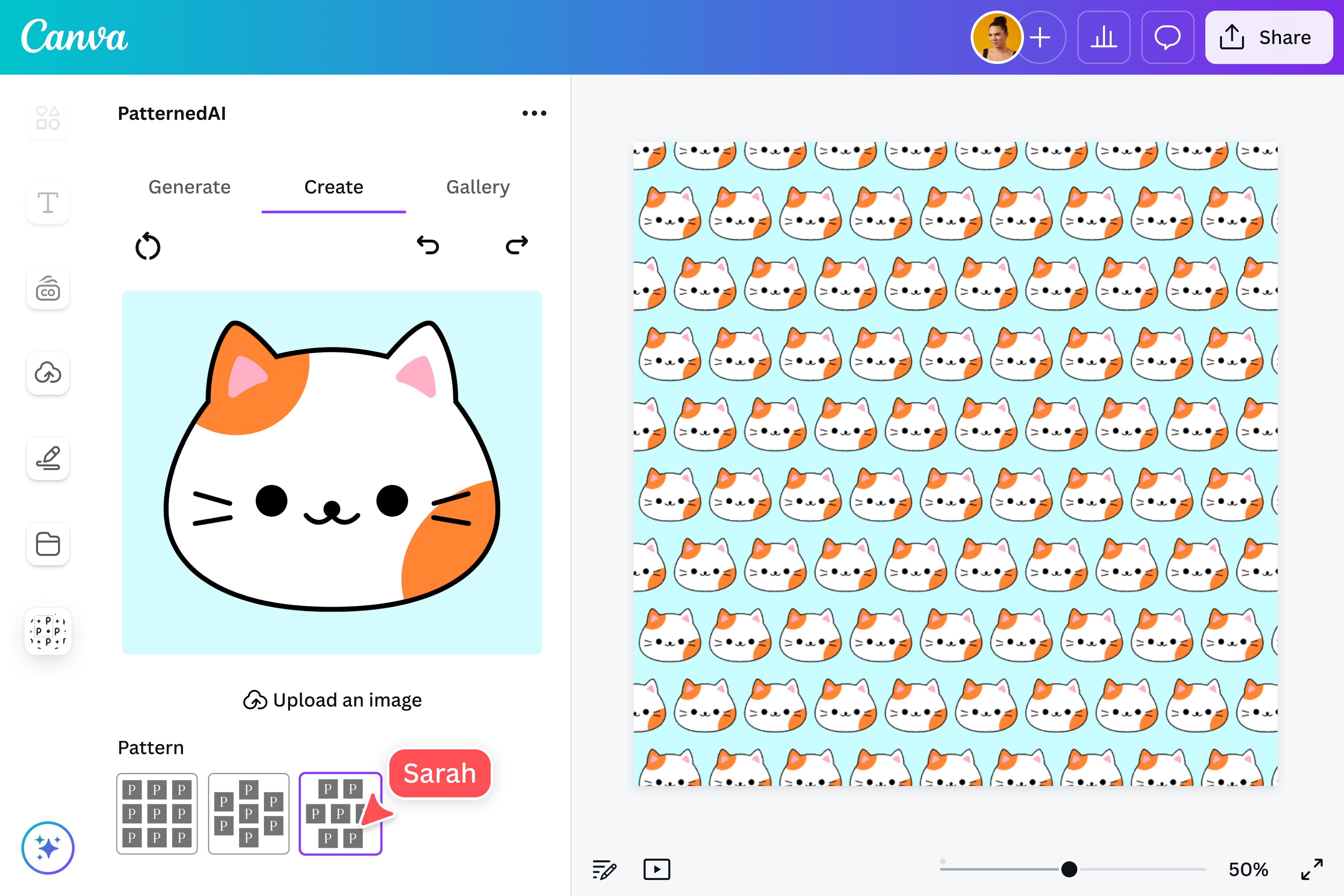 Descubre el generador de patrones gratis de Canva