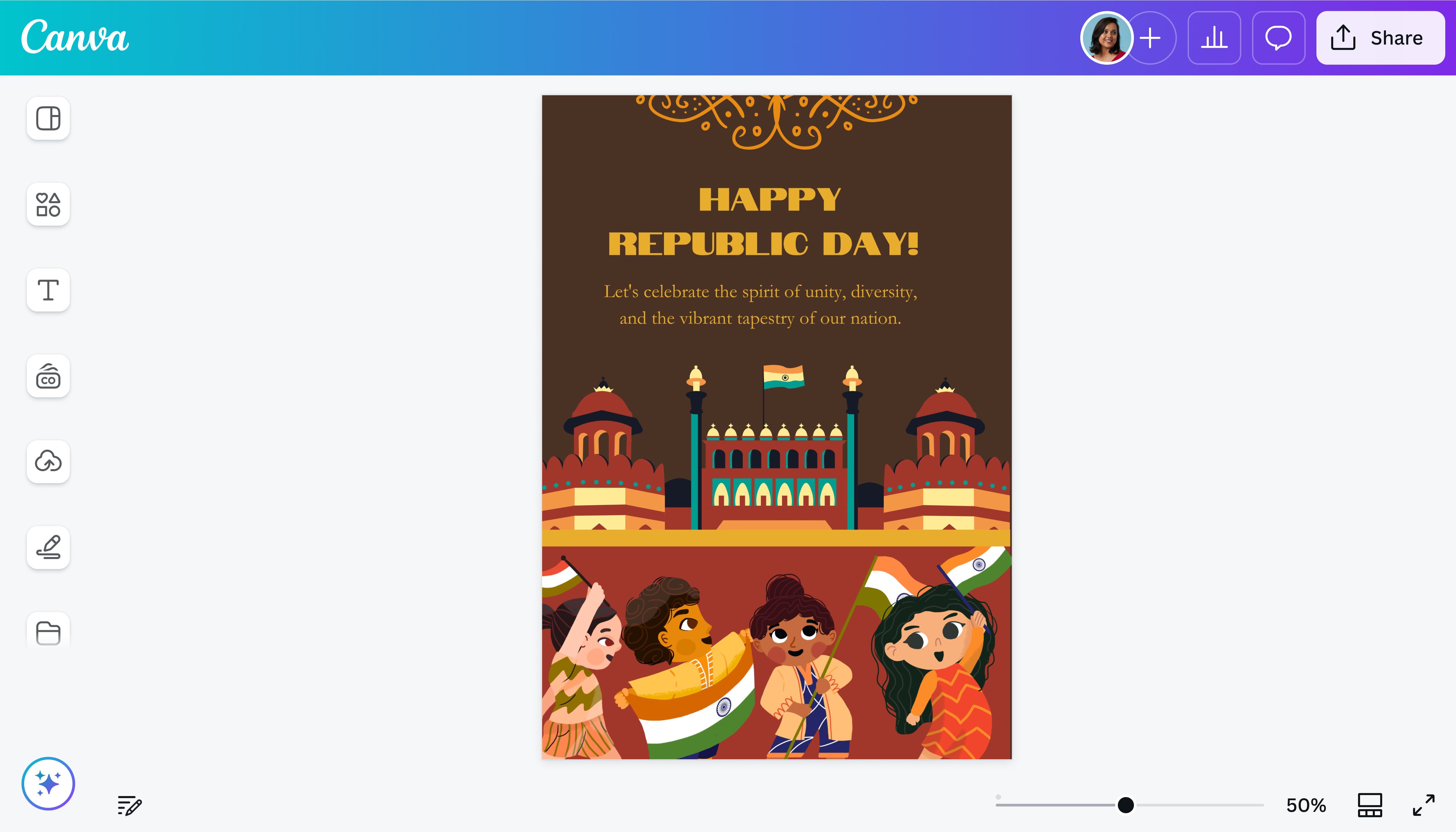Free India Republic Day Poster Maker by Canva