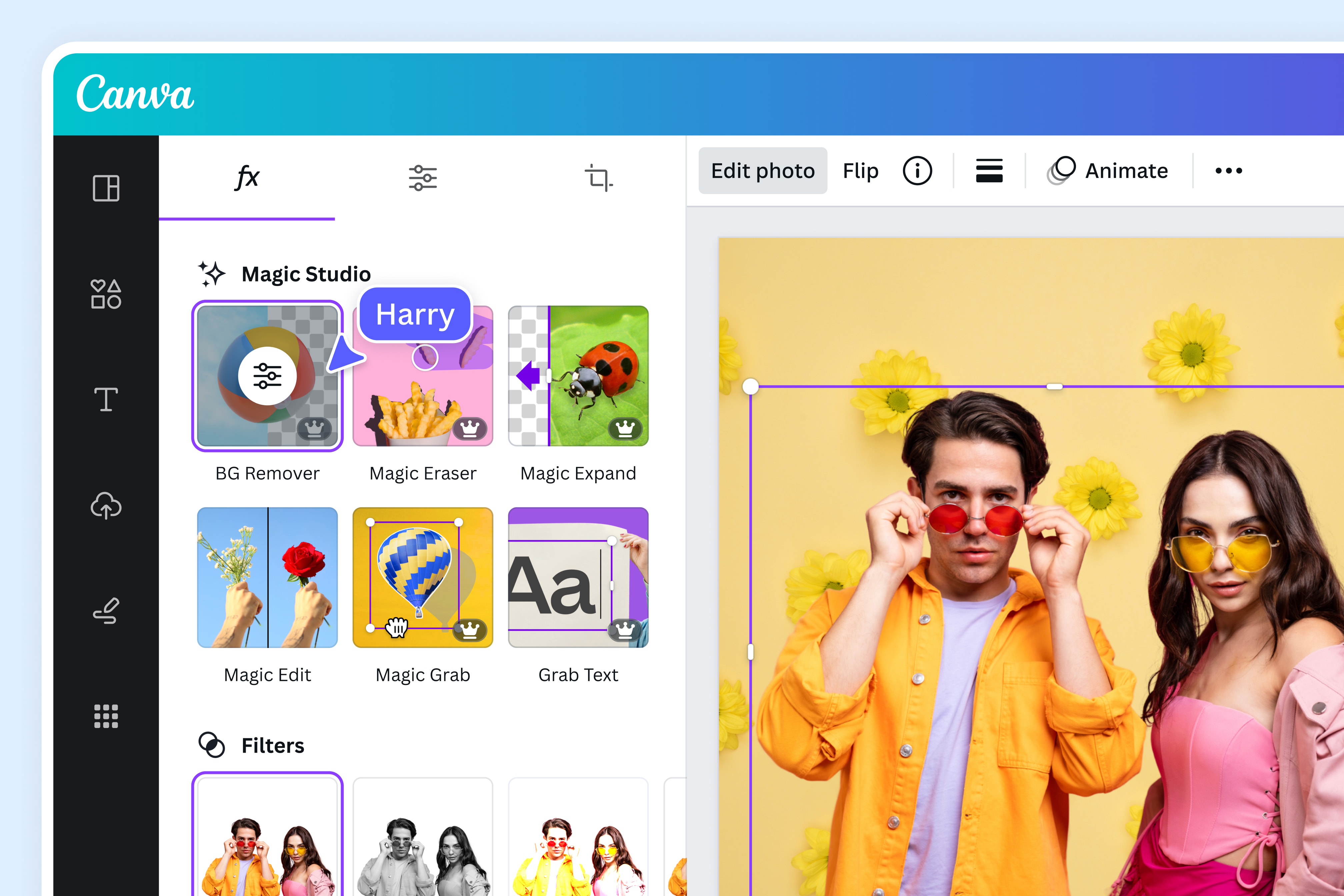 Cambiare sfondo foto online gratis | Canva