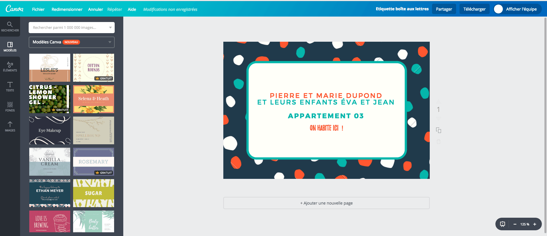 Étiquette de boite aux lettres à imprimer gratuitement | Canva