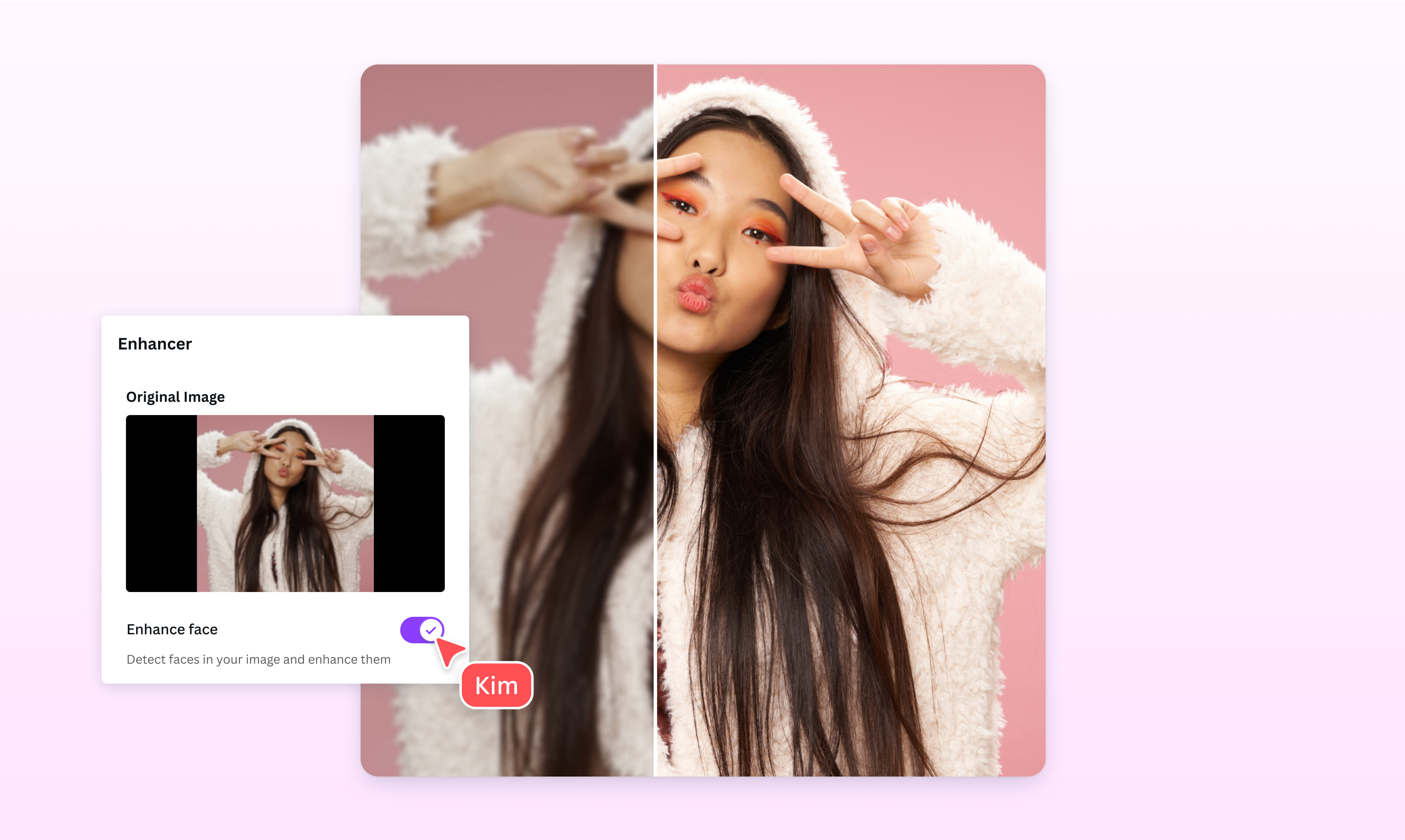 Migliora qualità foto AI: aumenta la qualità delle foto gratis | Canva