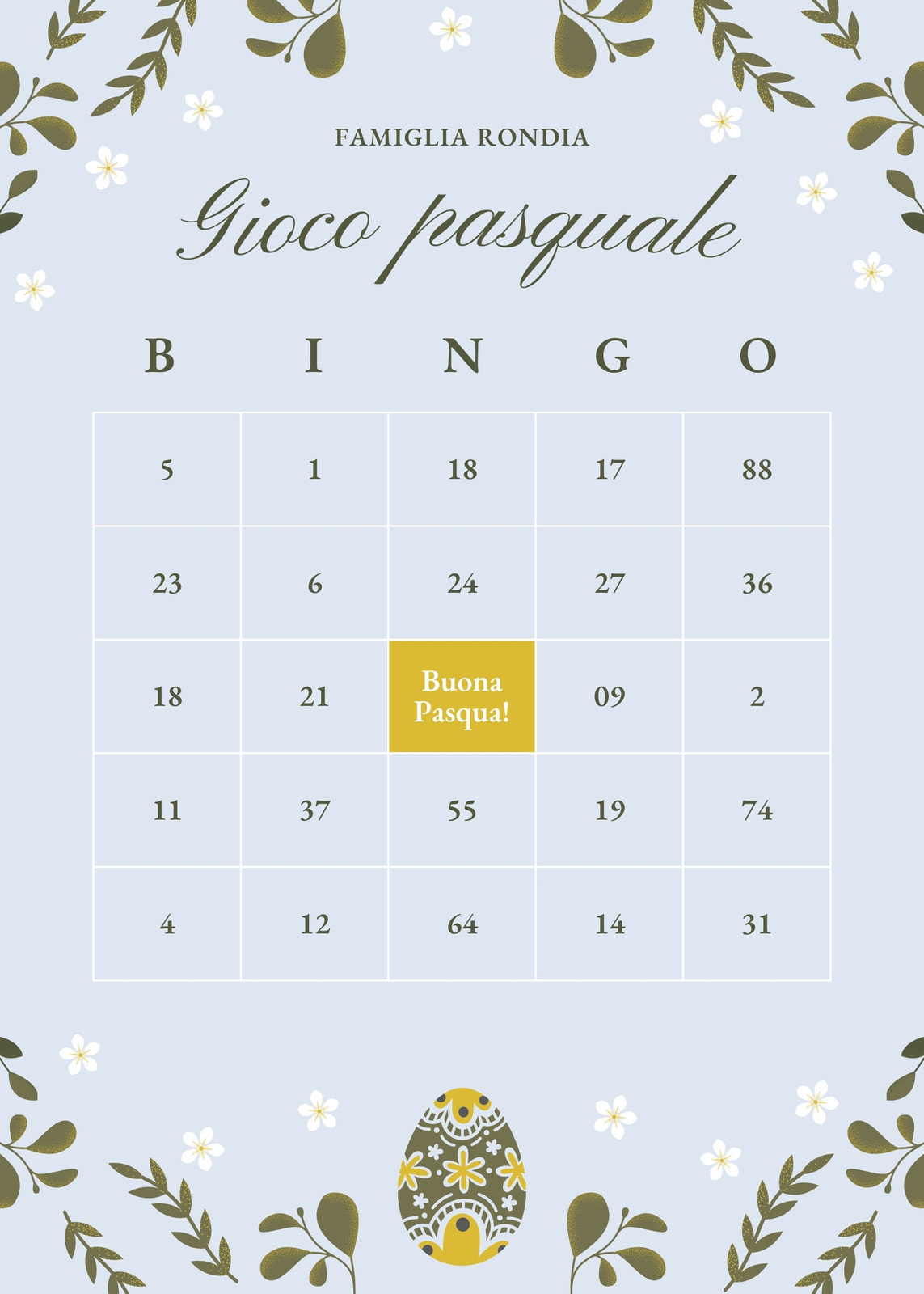 Crea cartelle Bingo da stampare gratis | Canva