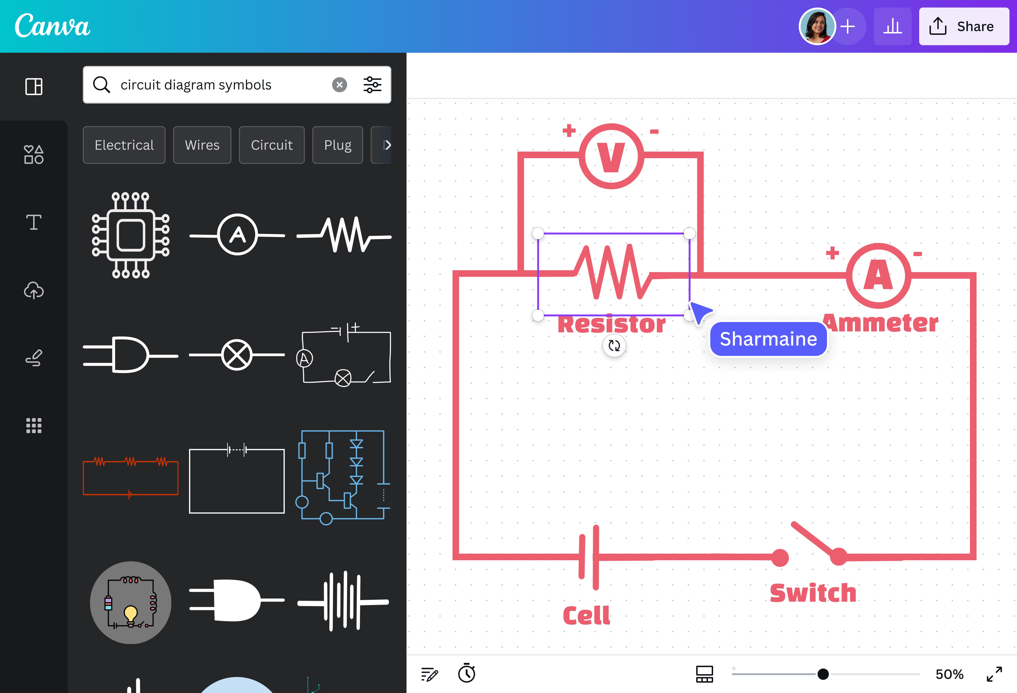 Crea uno schema elettrico gratis: disegna schemi tecnici online | Canva