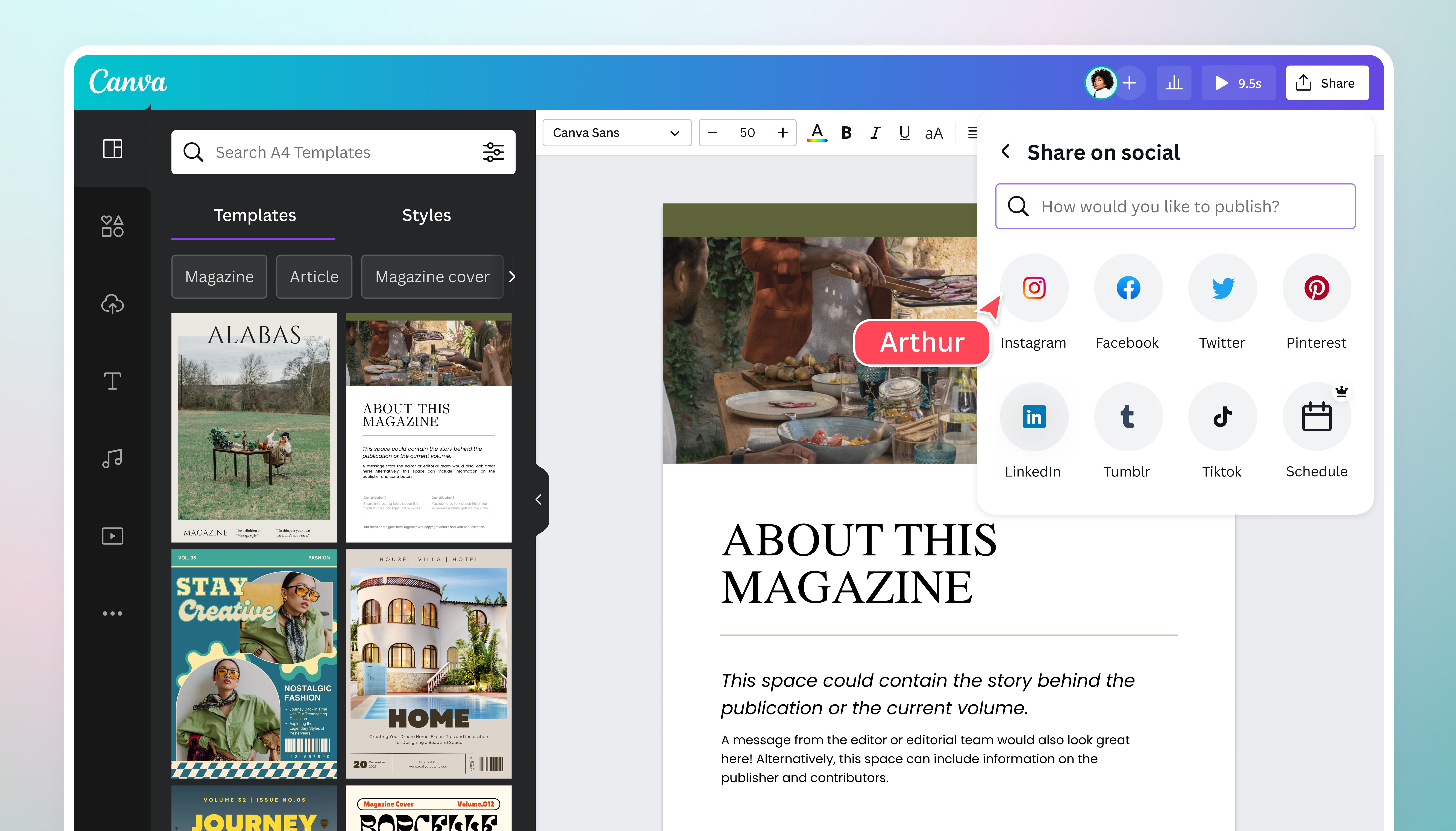 Crea mockups de revista gratis y online con Canva