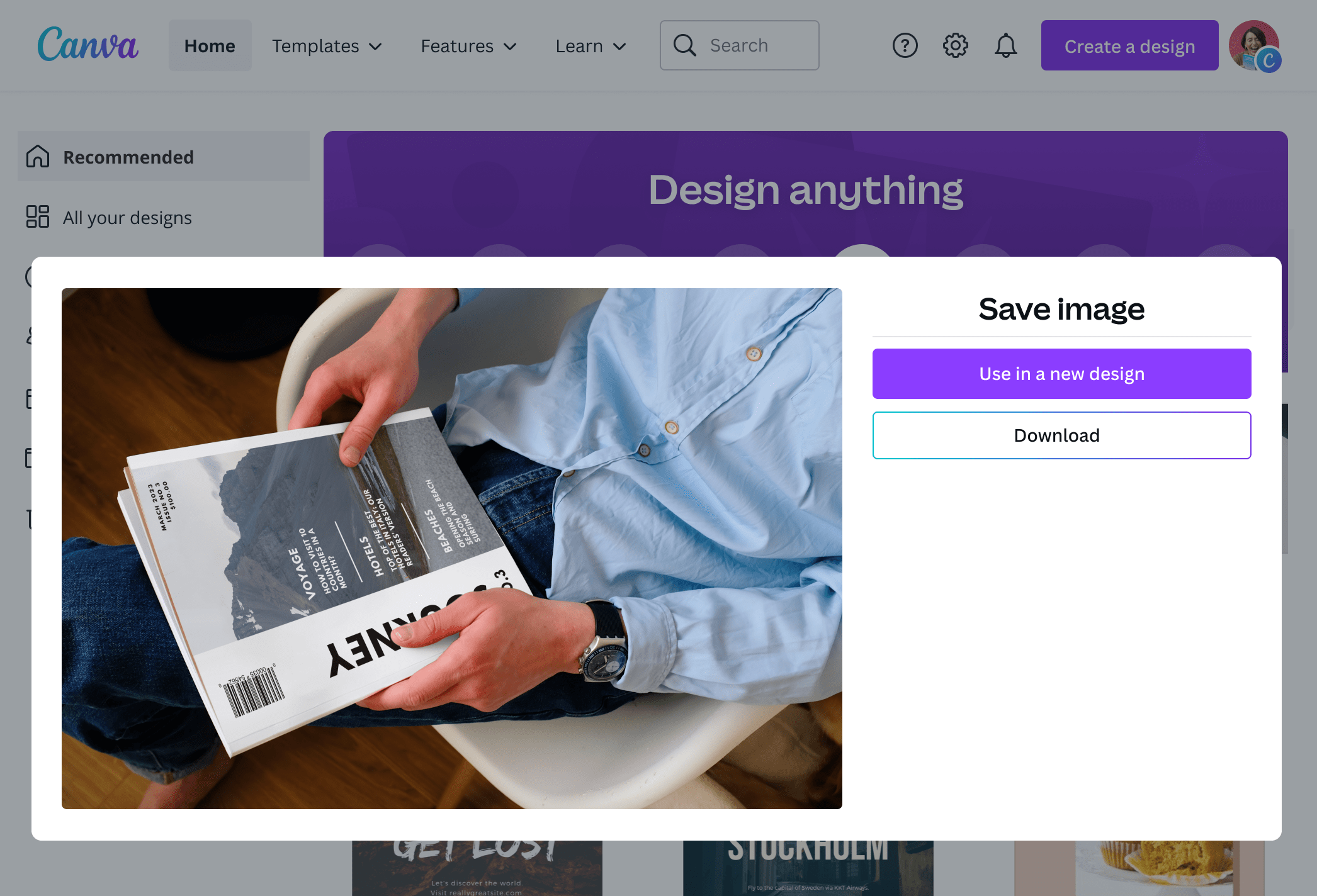 Crea mockups de revista gratis y online con Canva