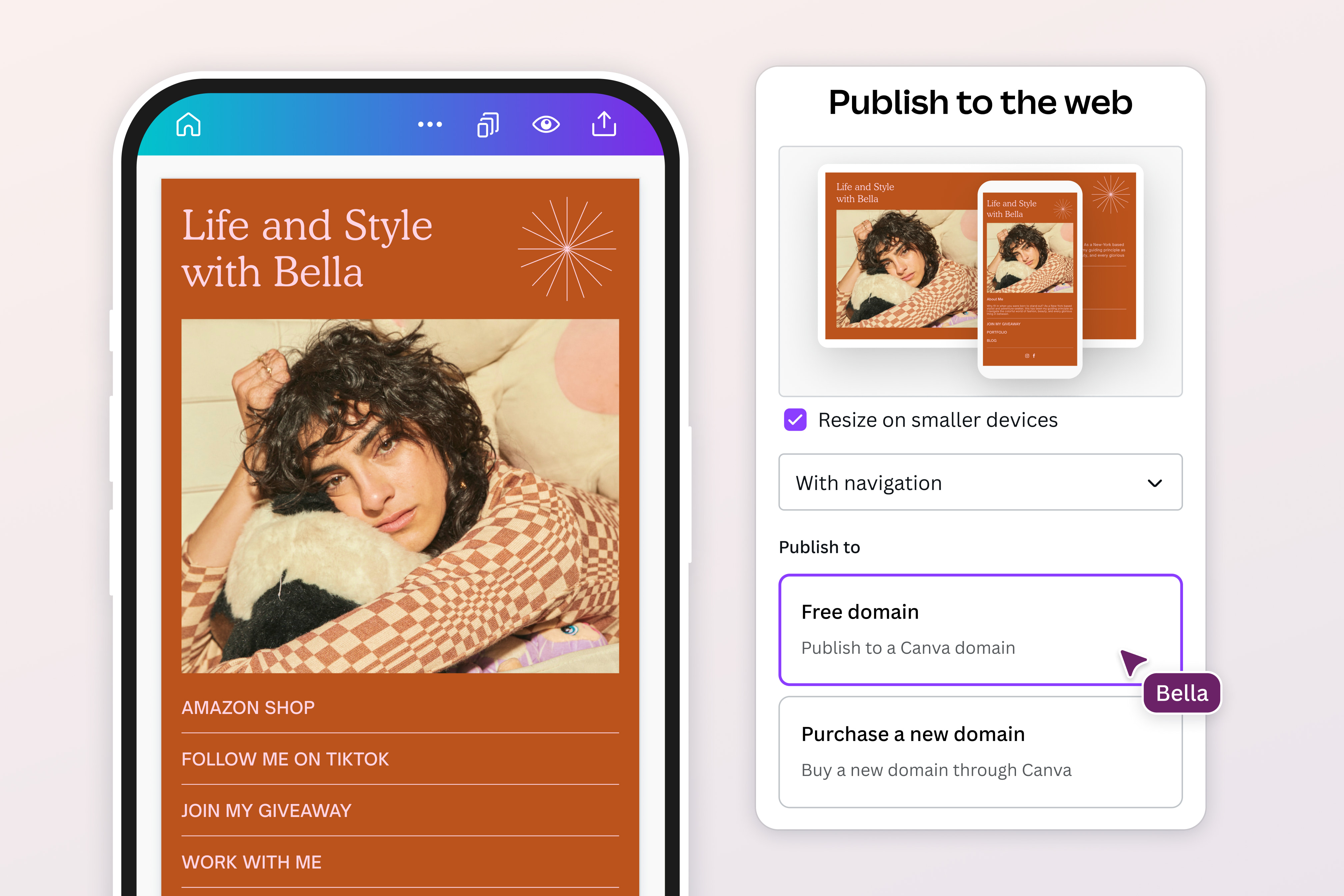Gratis link in bio tool: Maak een link in bio | Canva