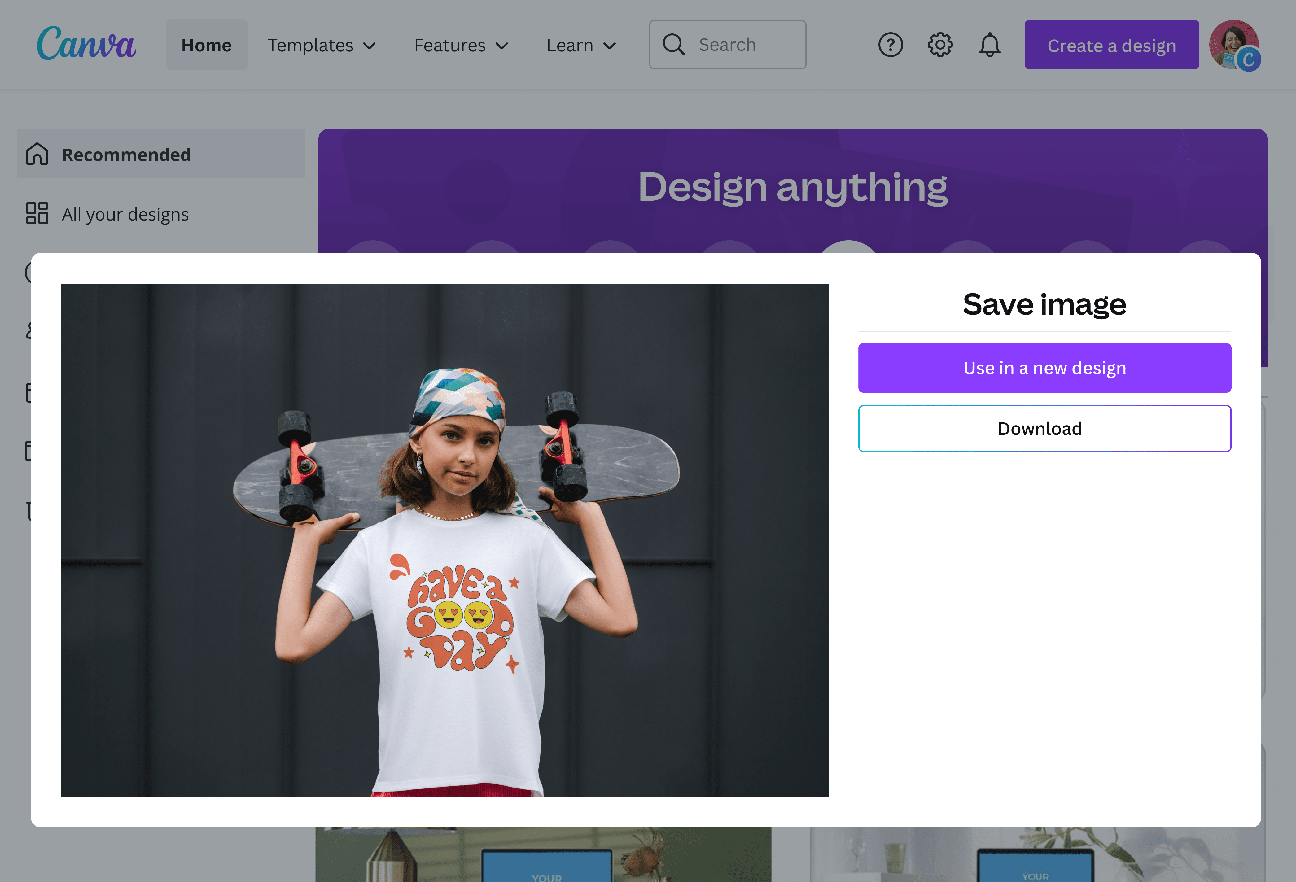 Crea mockups de camisetas gratis y online con Canva