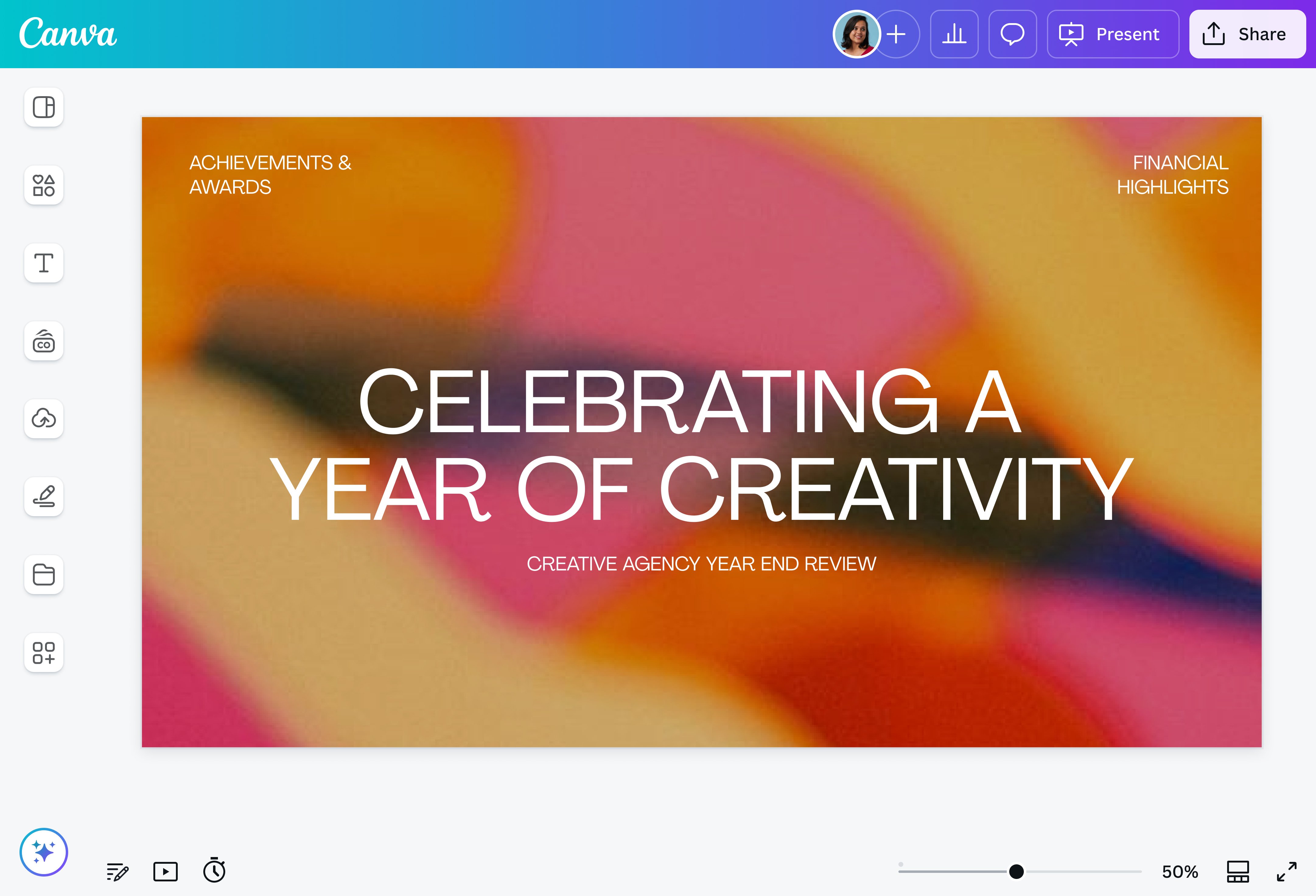 عرض تفاعلي: عرض تقديمي تفاعلي أونلاين مجاناً - Canva