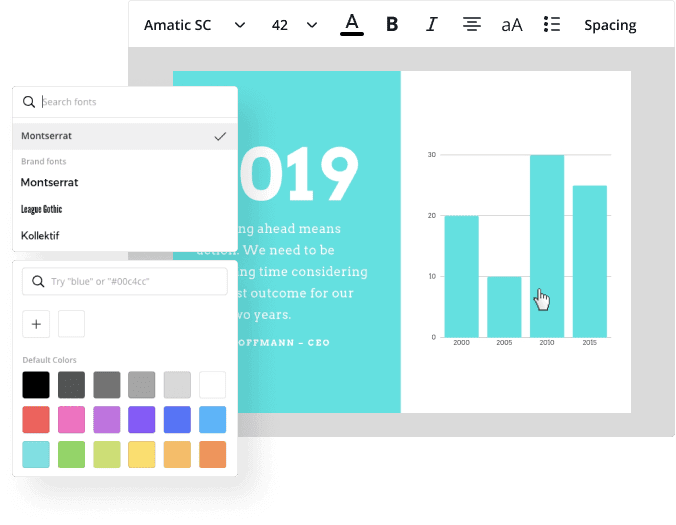 Créateur de graphique en barres en ligne & gratuit - Canva