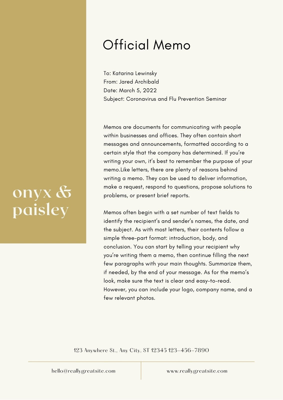 Free Online Memo Maker: Design a Custom Memo - Canva