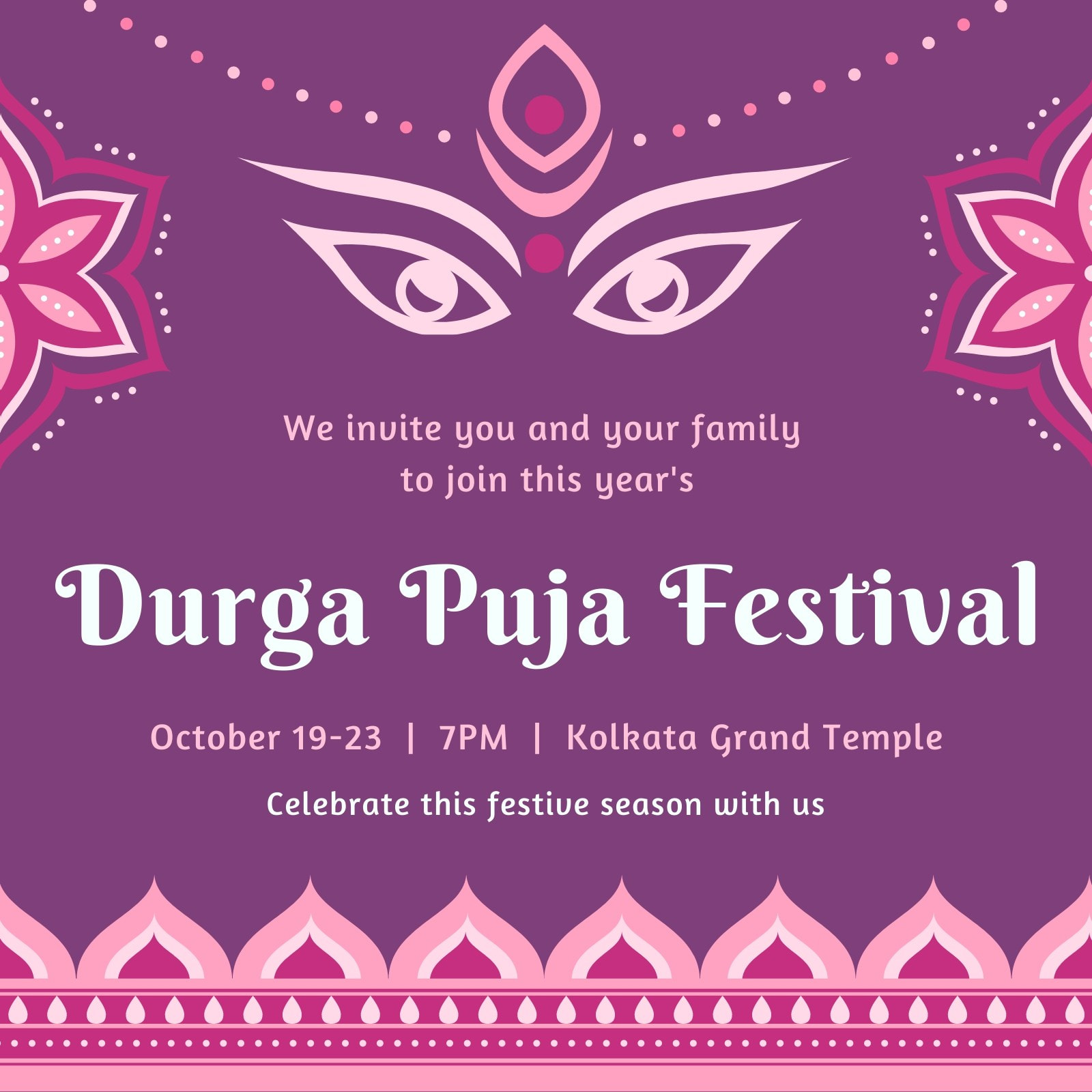 Make A Custom Puja Invitation Card Online (Free!) - Canva