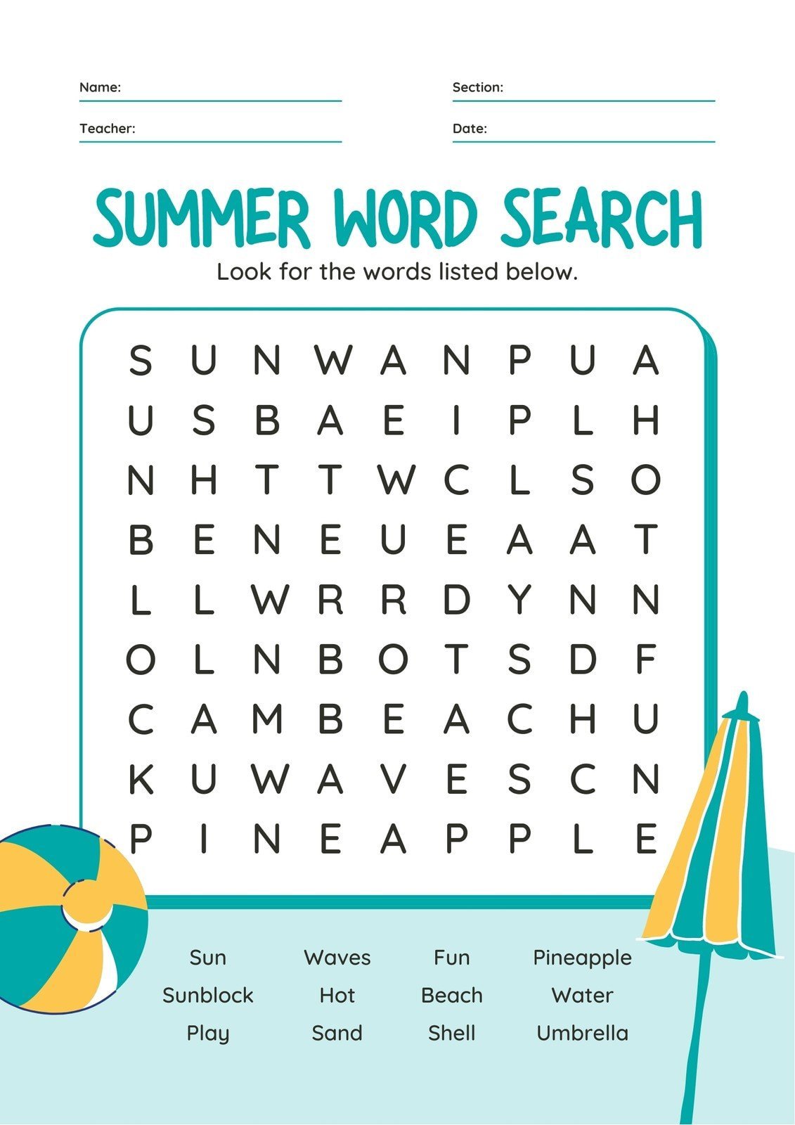 Free Word Search Maker – Make Your Own Word Search | Canva