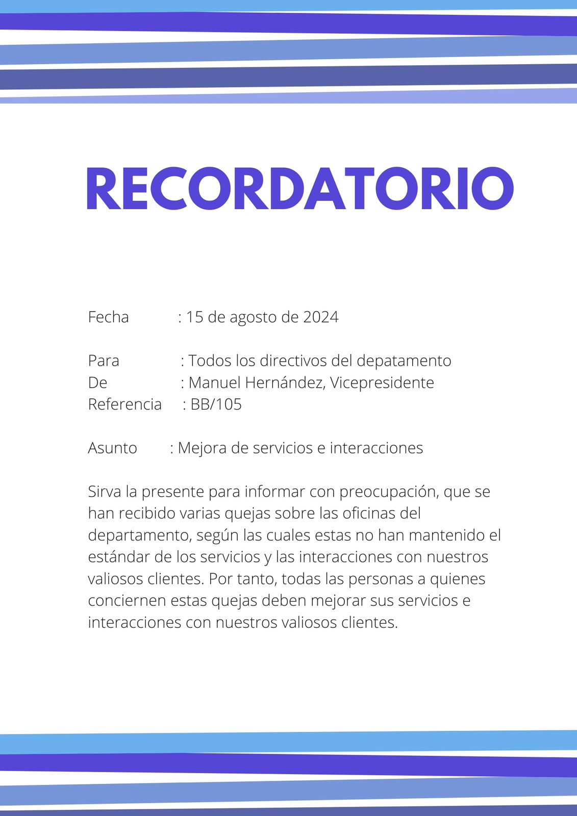 Diseña un memorando online y gratis con Canva