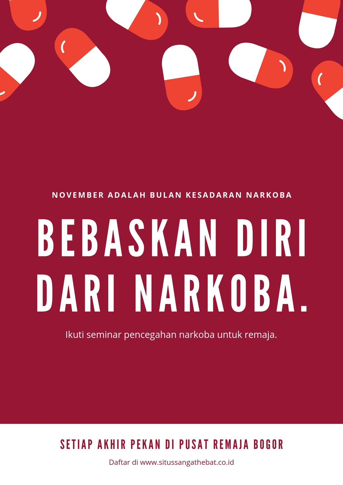 Buat Desain Poster Anti Narkoba Keren Secara Online - Canva