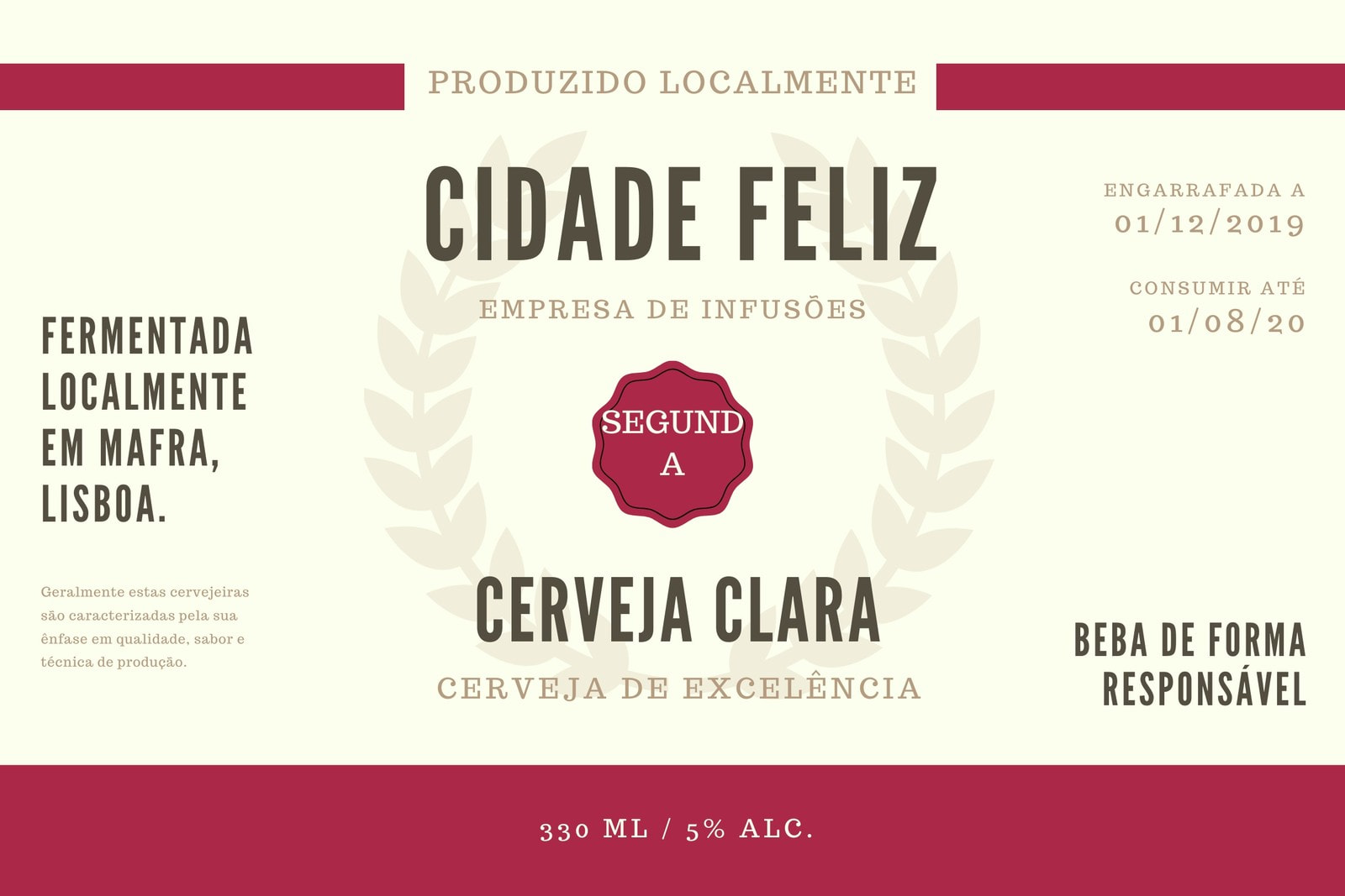 Criar rótulo de cerveja online - Canva