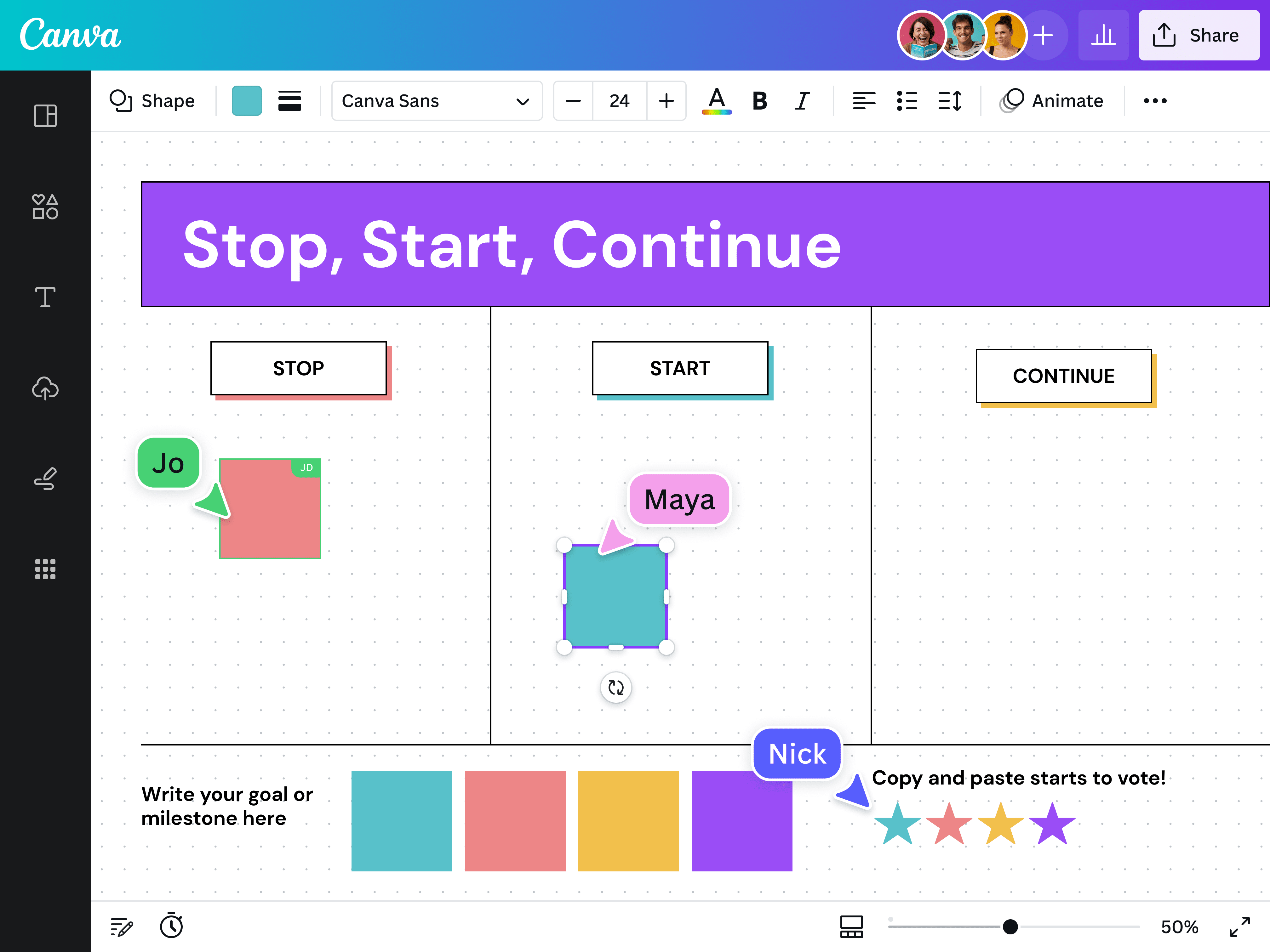 Rétrospective : guide & modèles pour une rétrospective agile | Canva