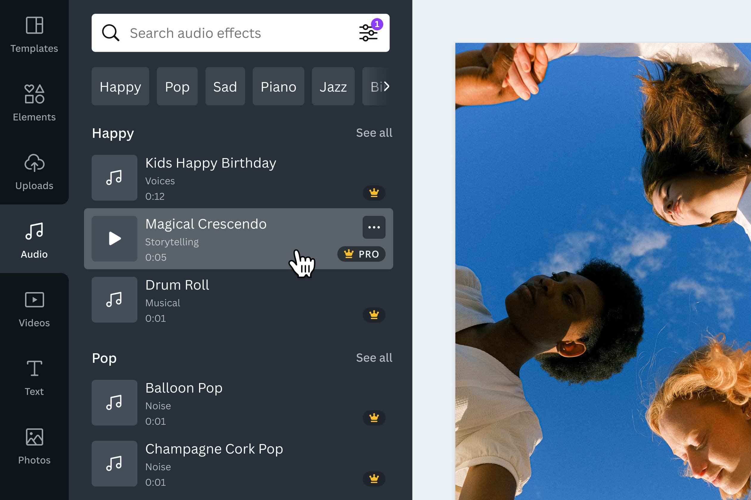 Sound Effect | Thêm SFX vào video | Canva