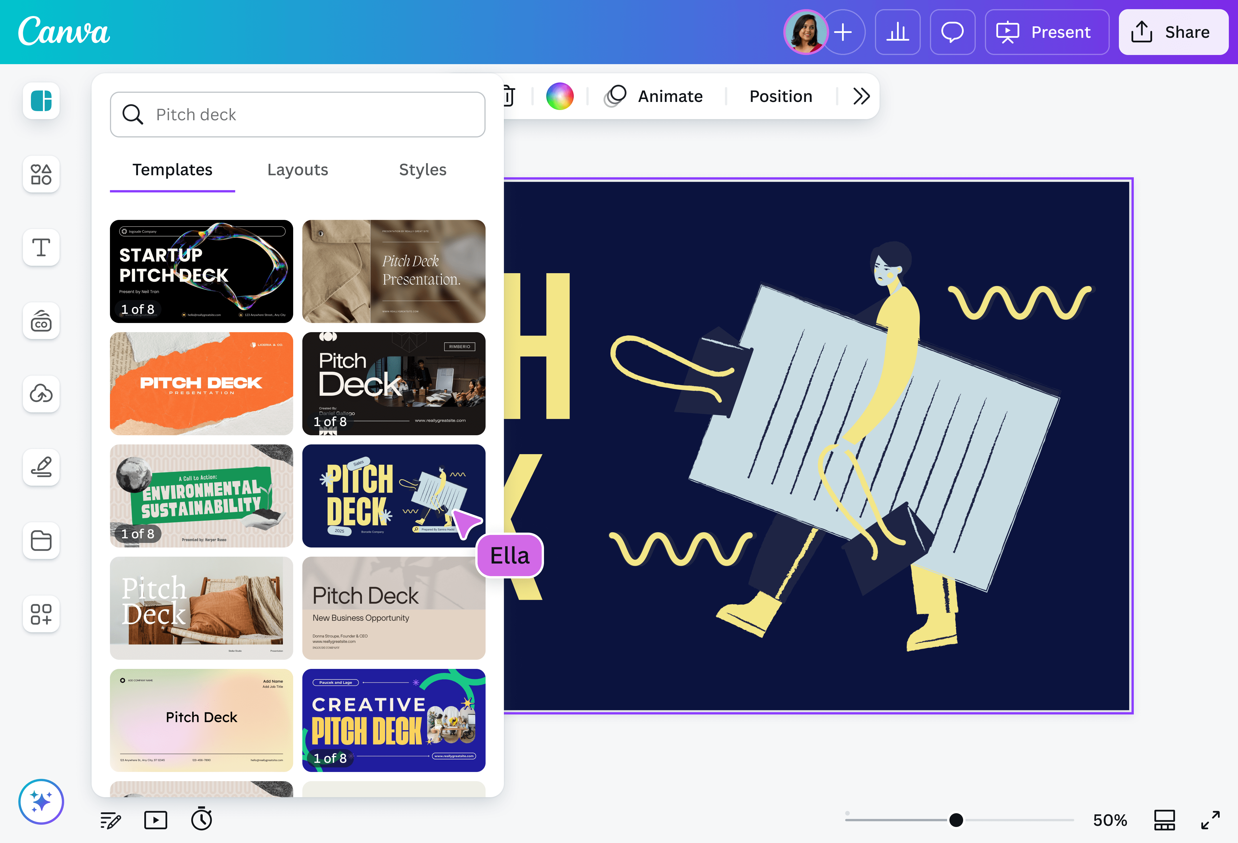 Pitch deck : exemples & conseils pour une présentation réussie | Canva