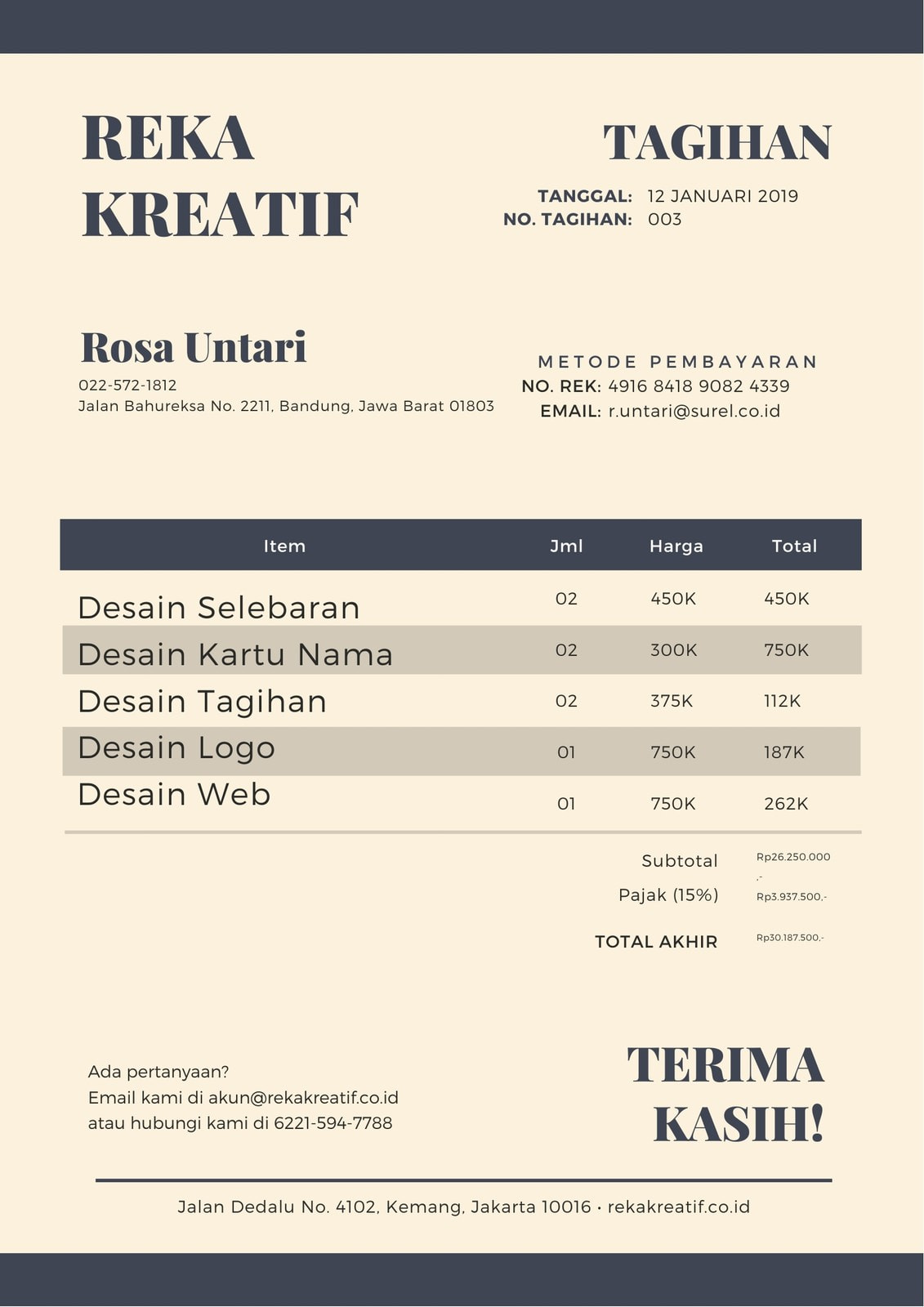 Membuat Invoice Faktur Profesional dengan Mudah | Canva