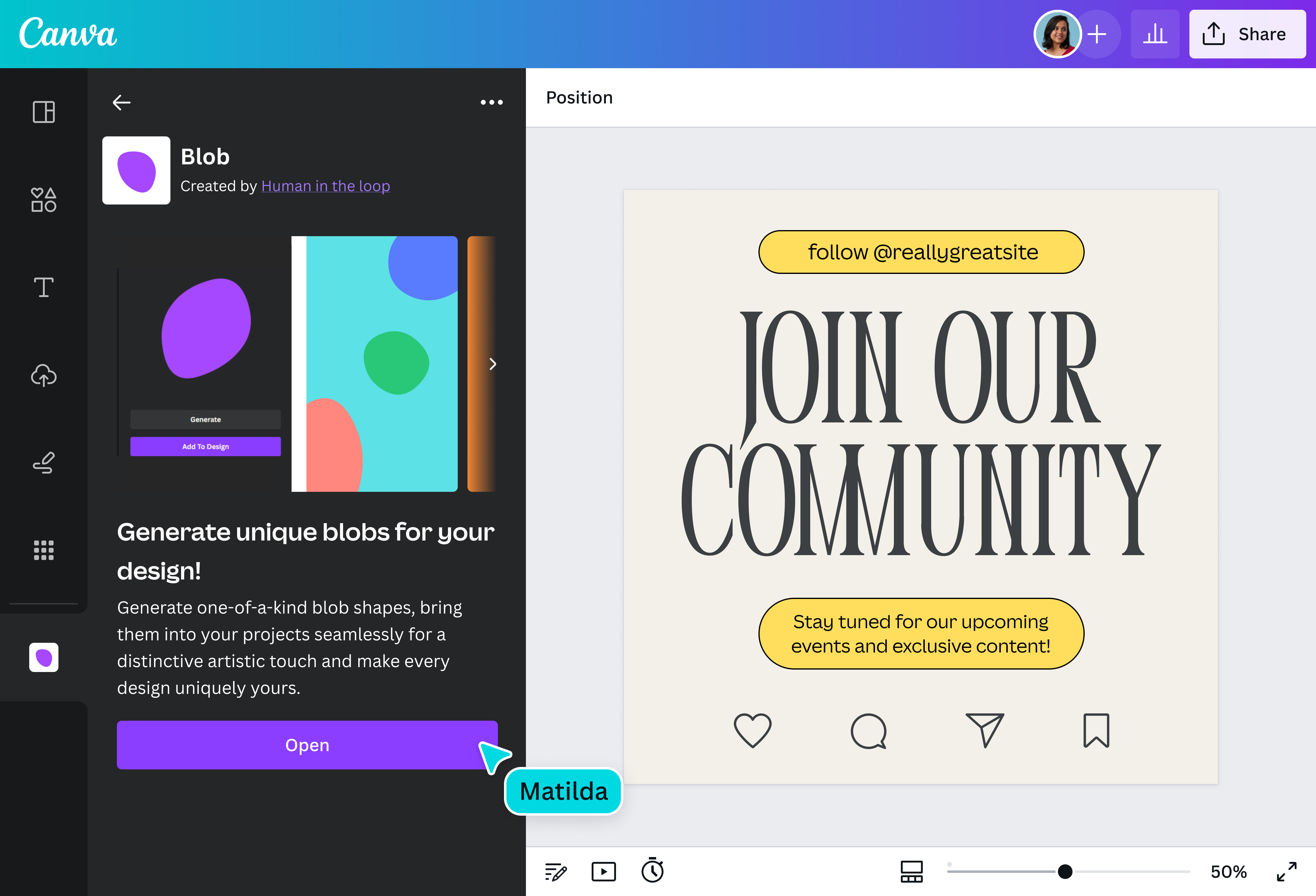 Gerador de bolhas grátis: Cria formas abstractas online | Canva