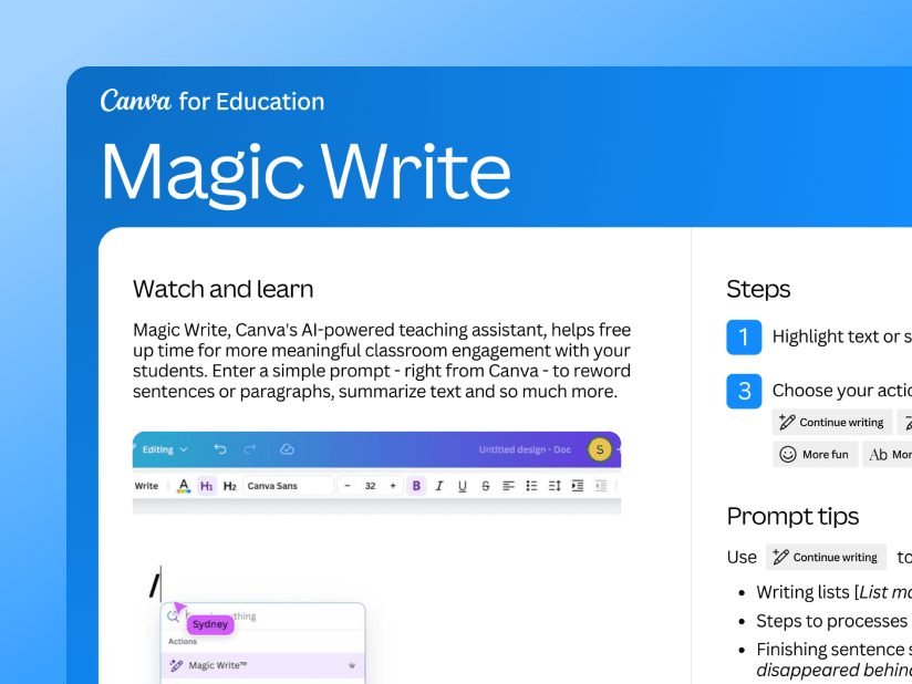Teacher guides to using magic AI in the classroom