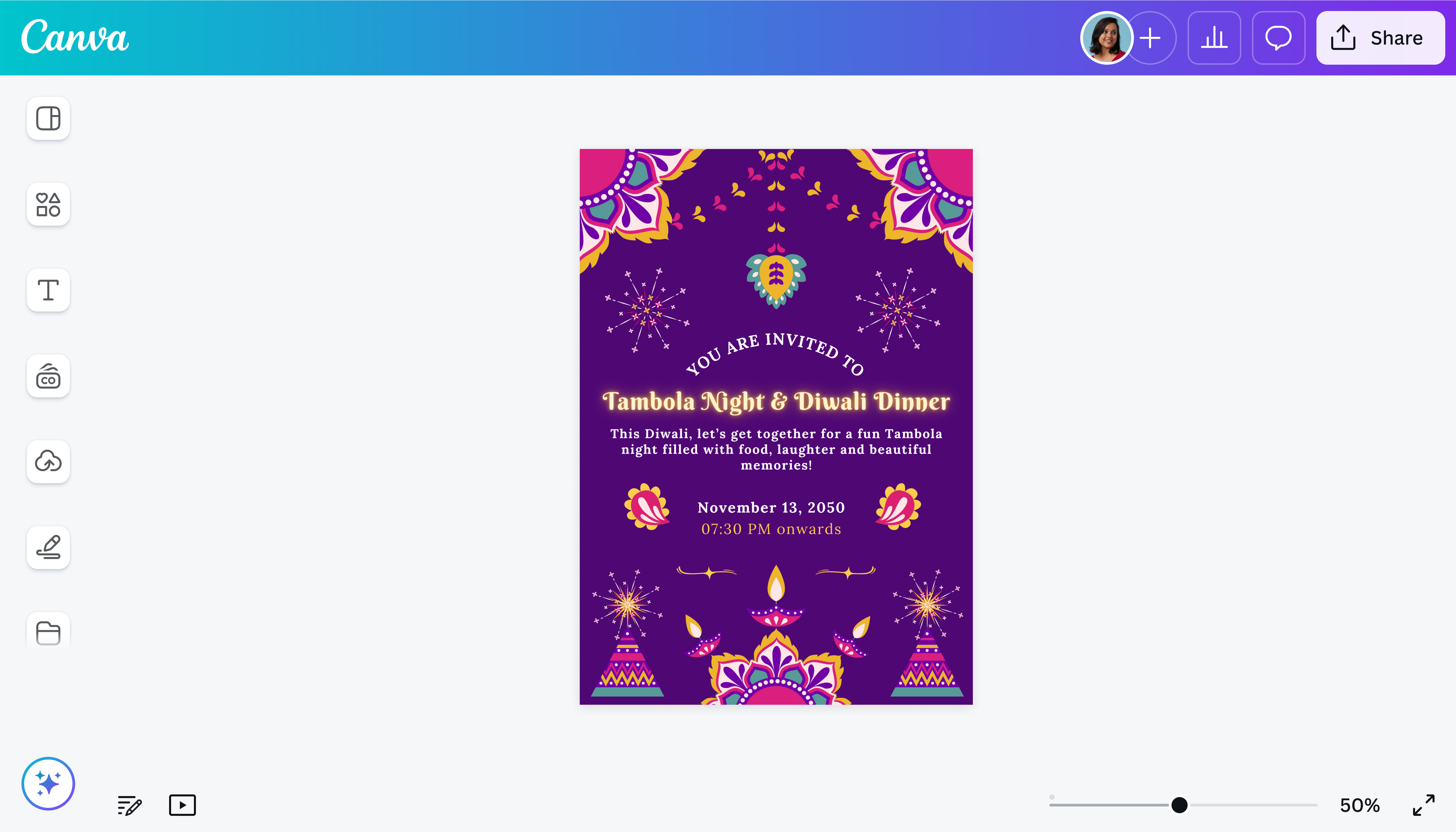 Diwali Invitation Wording