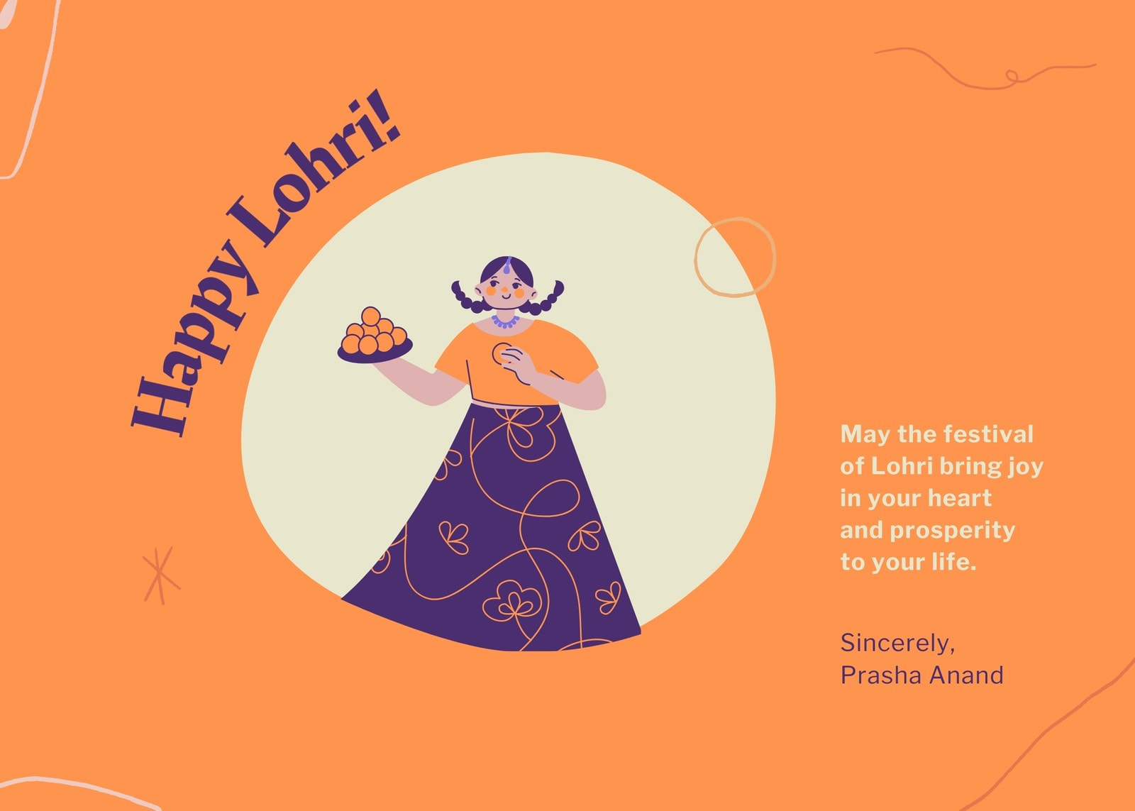 Make Custom Lohri Cards Online for Free with Canva