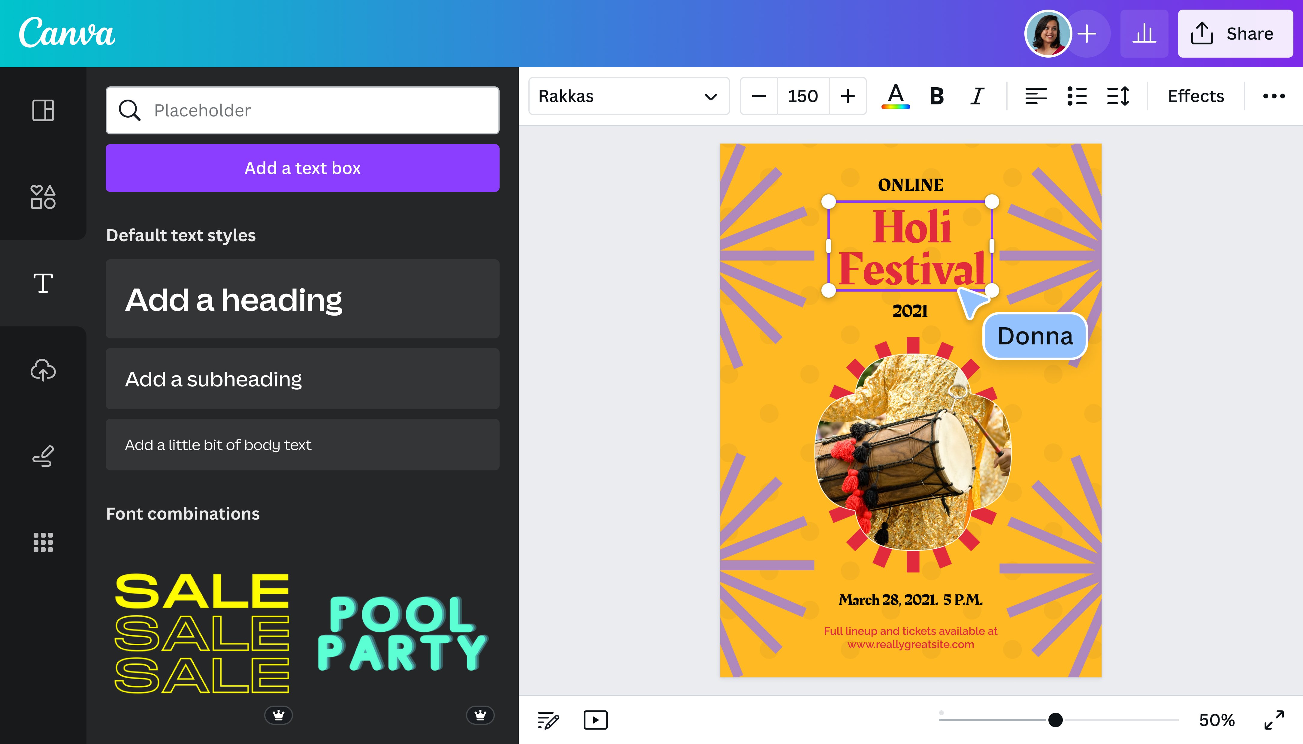 Make Beautiful Holi Posters Online (Free!) With Canva