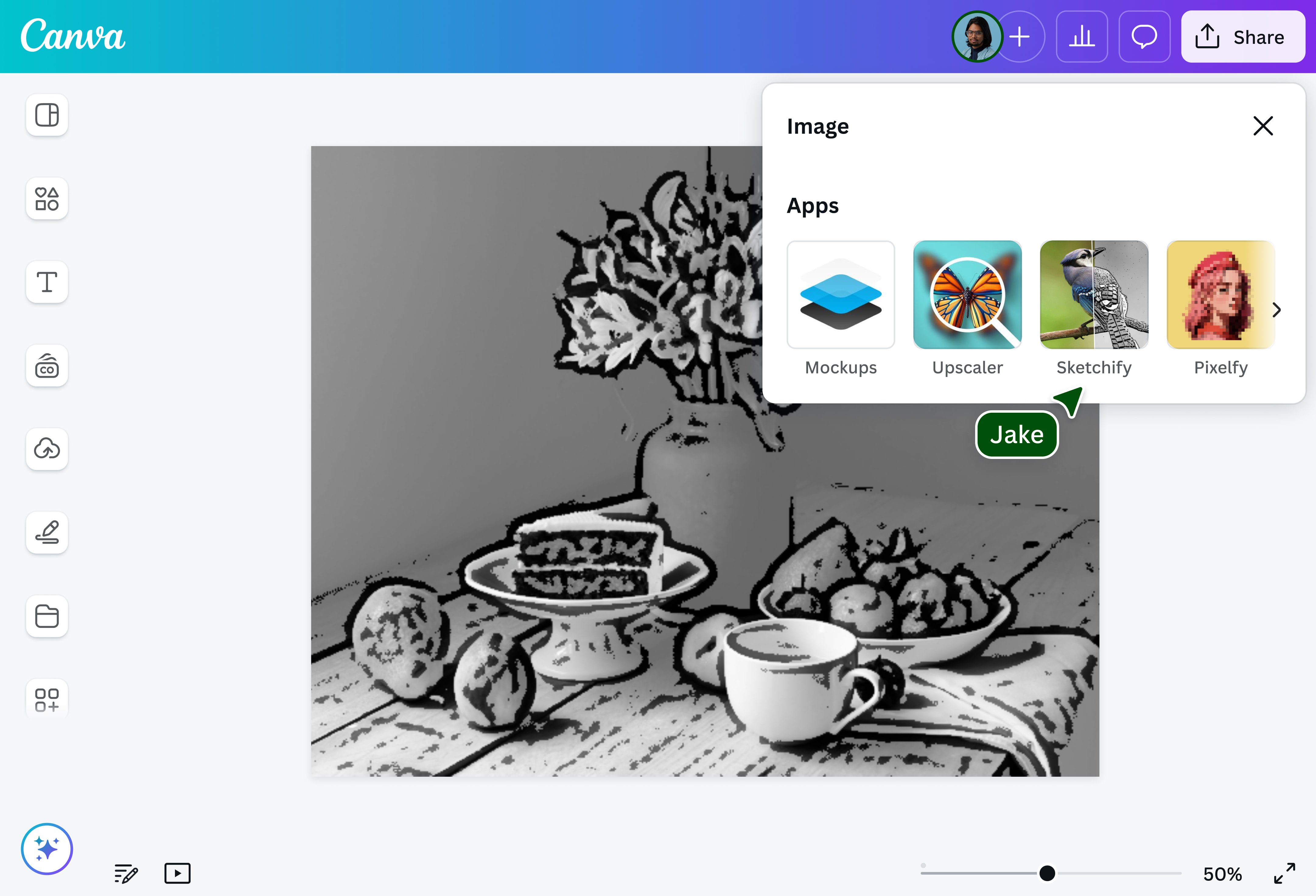 Trasformare foto in disegno online: crea disegno da foto | Canva