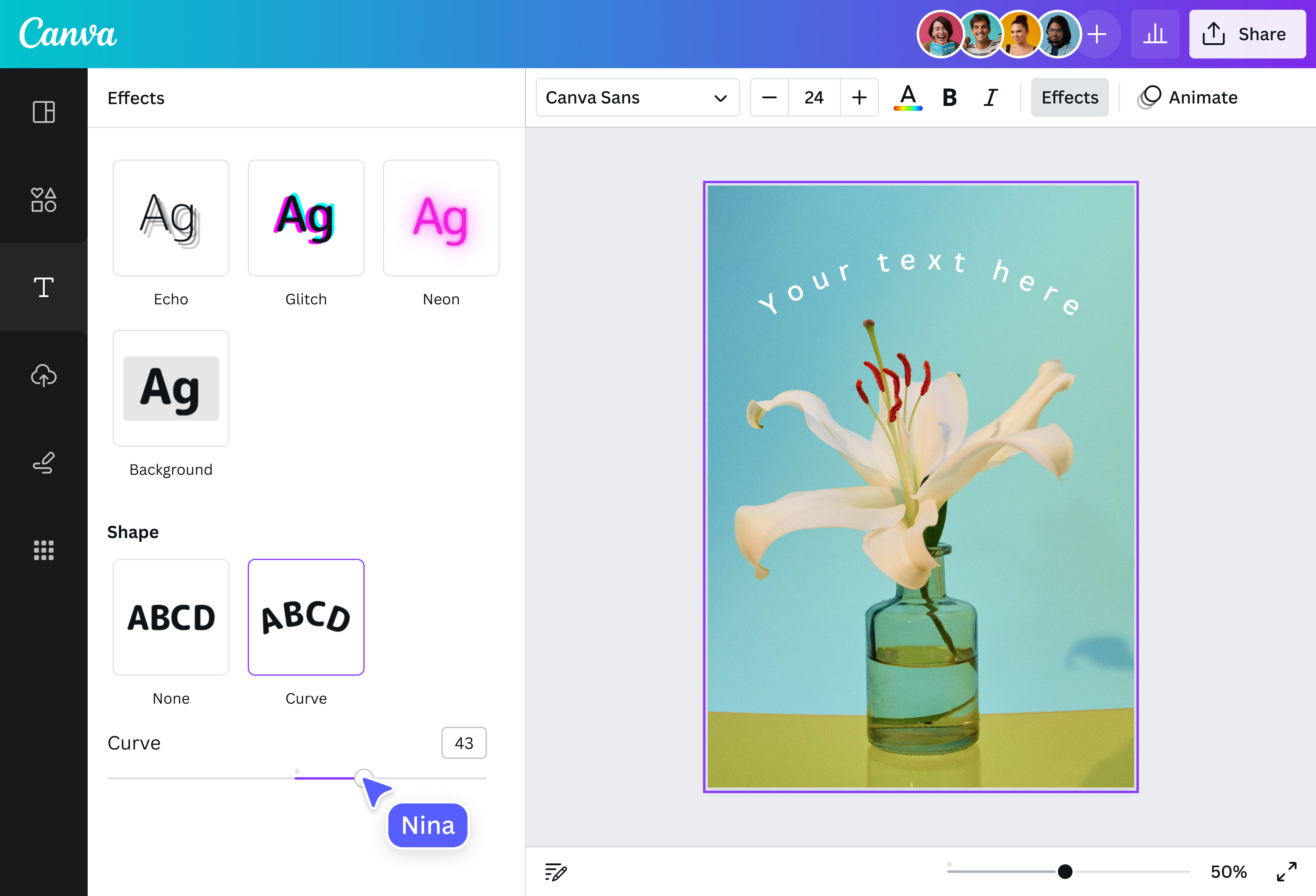 ऑनलाइन फोटो पर लिखे। Canva से अपनी फोटो पर टेक्स्ट एडिट करें