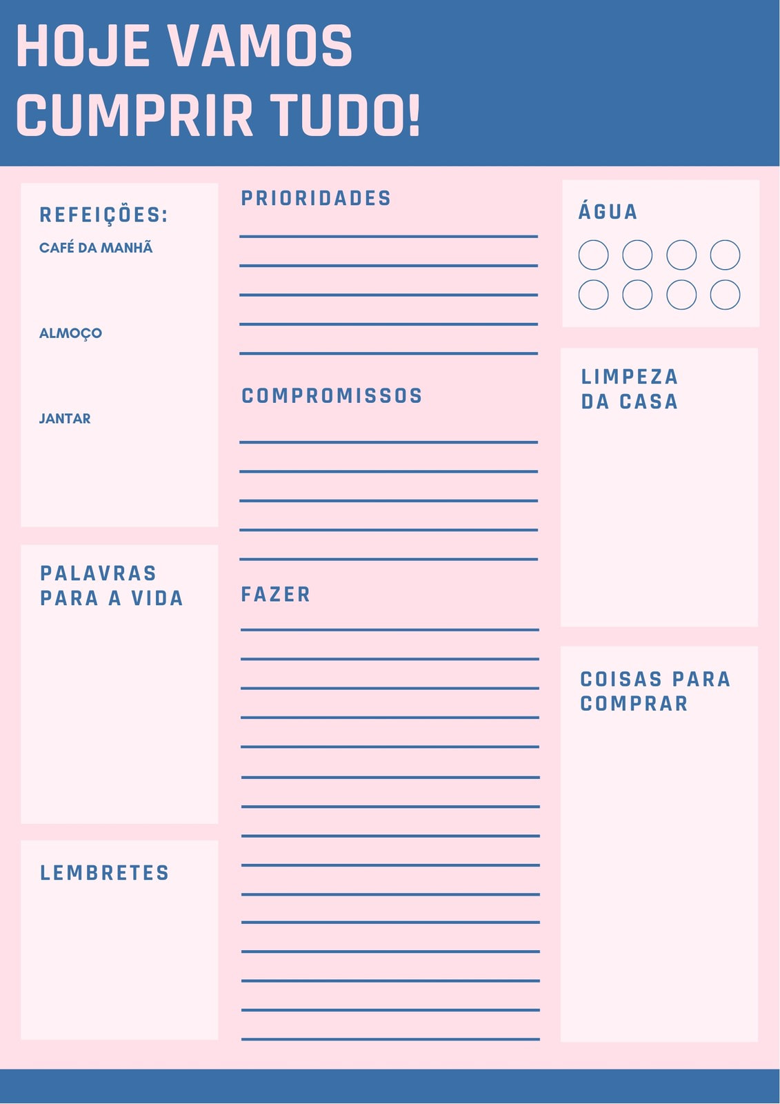 Como Fazer Planner Diário Online Gratuitamente | Canva