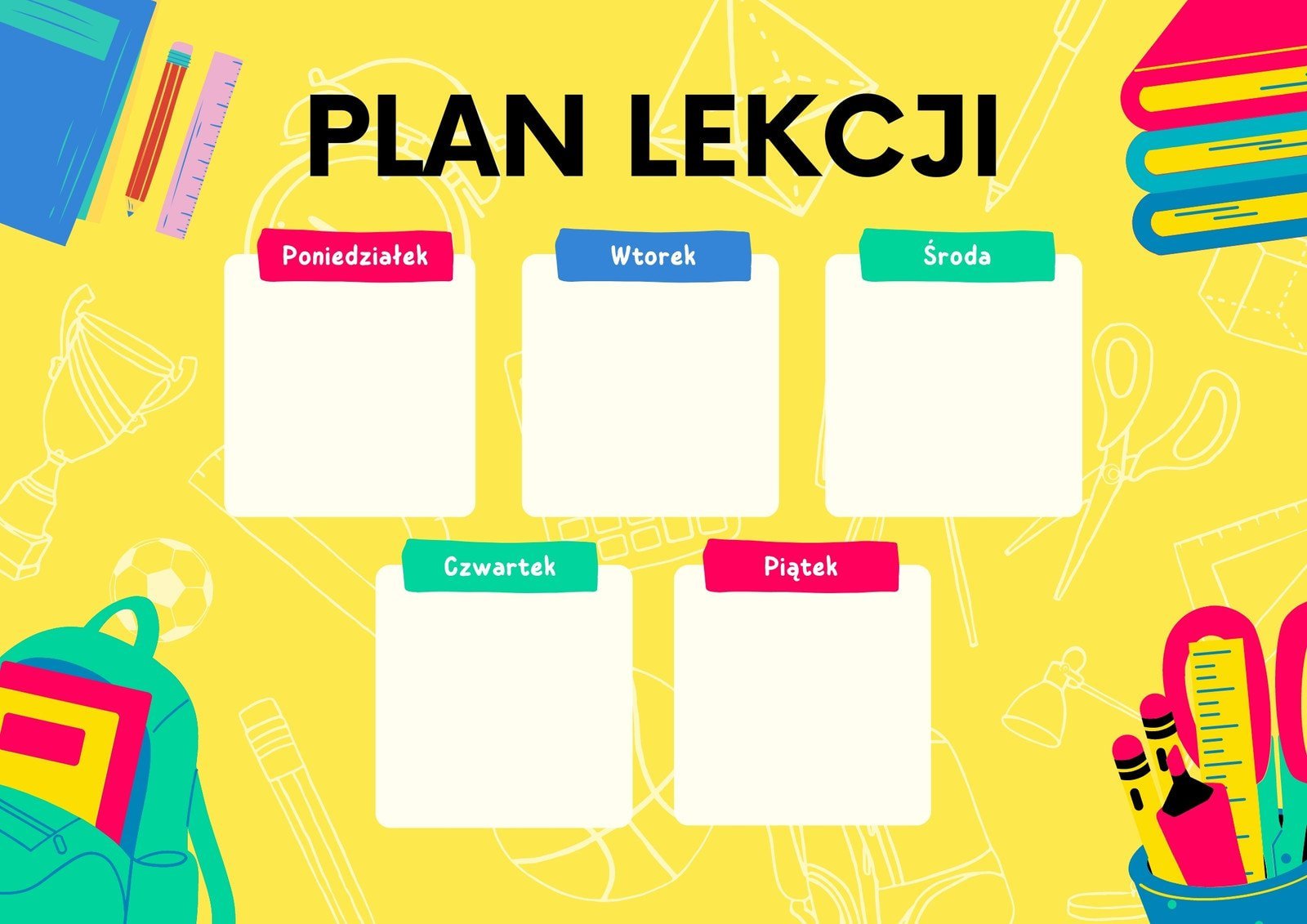 Zaprojektuj plan lekcji dla swojej klasy online za darmo - Canva
