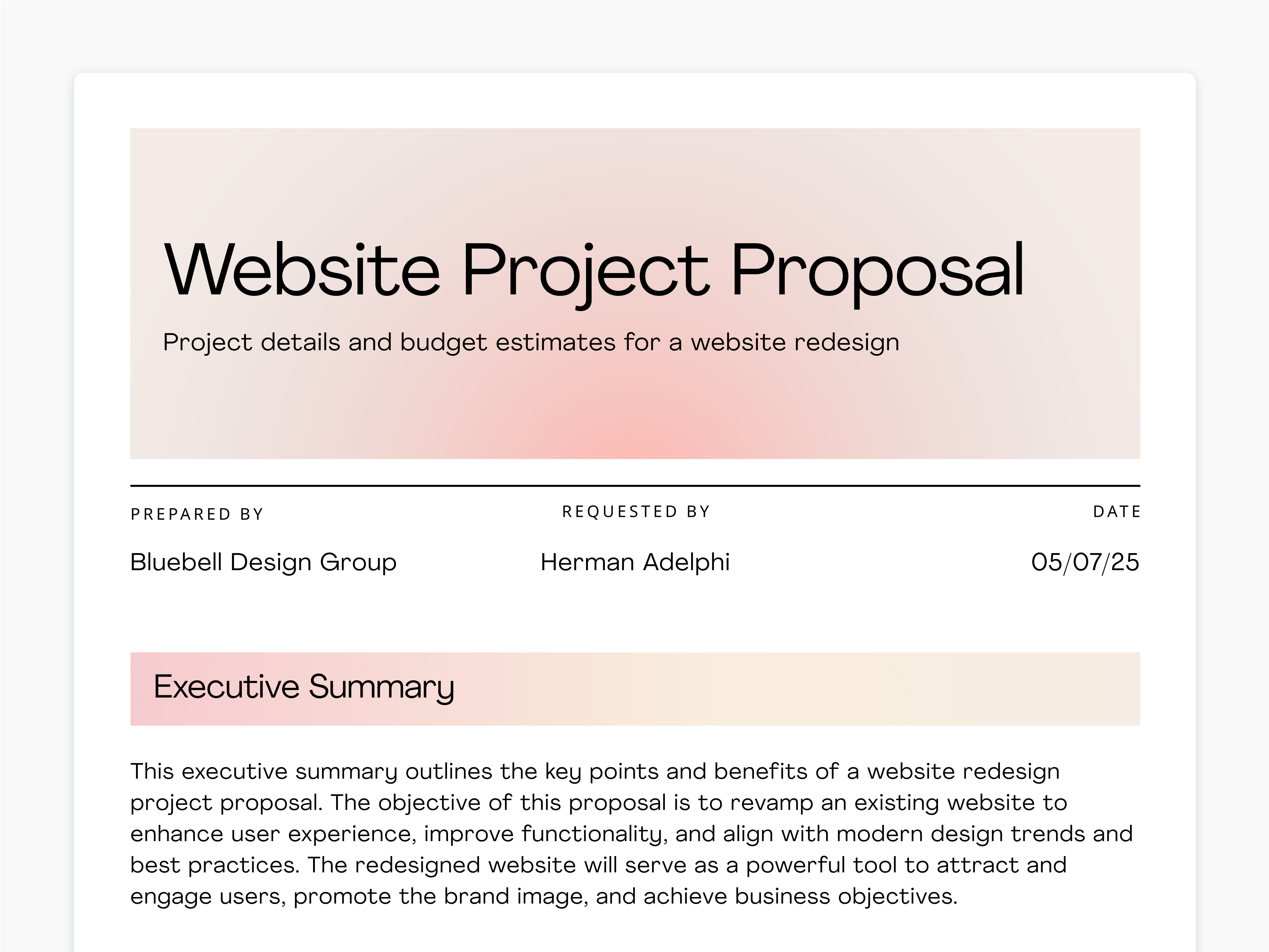 Como escrever uma proposta de projeto (exemplos e modelos) | Canva