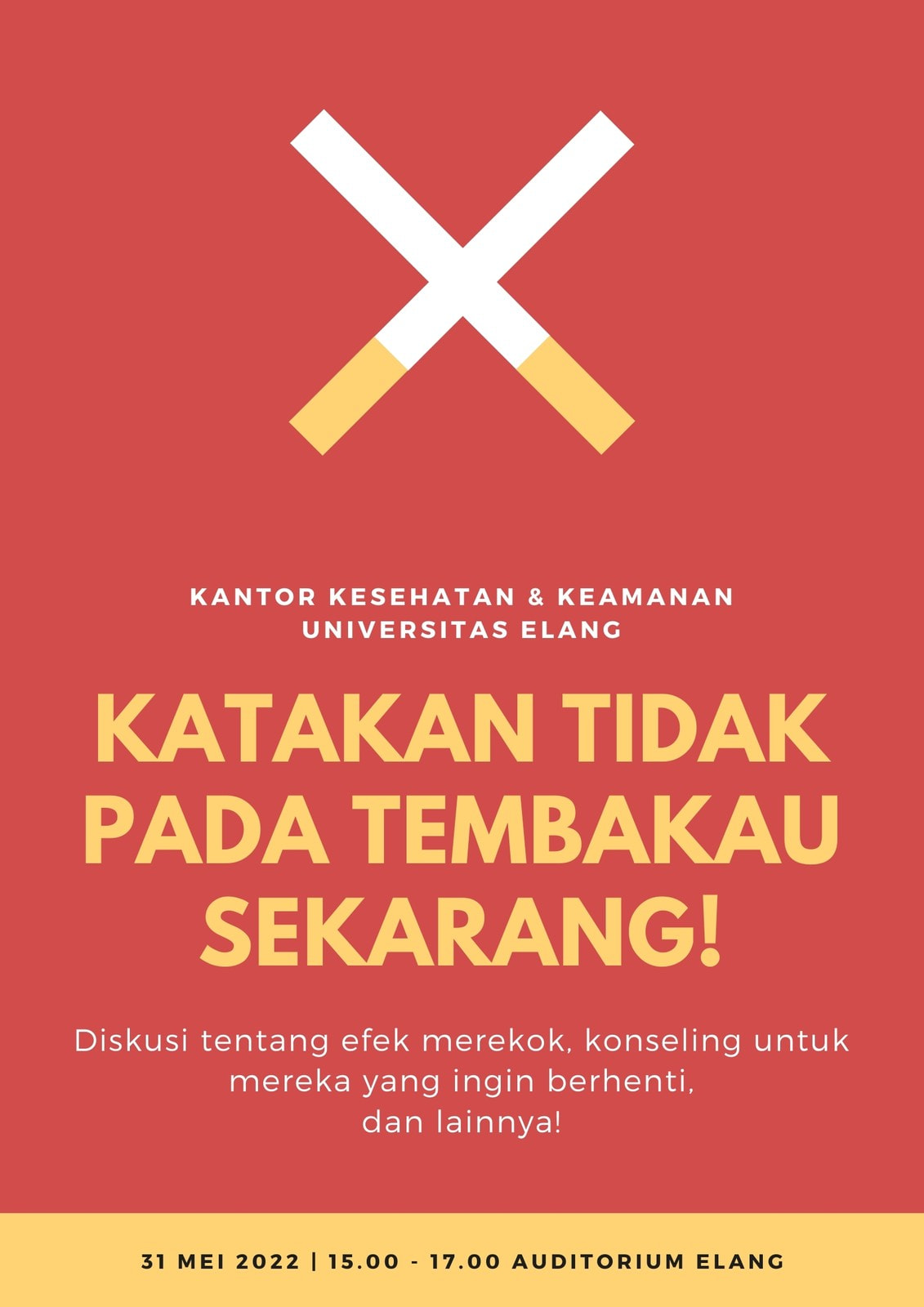Buat Desain Poster Bahaya Merokok Keren dengan Mudah - Canva