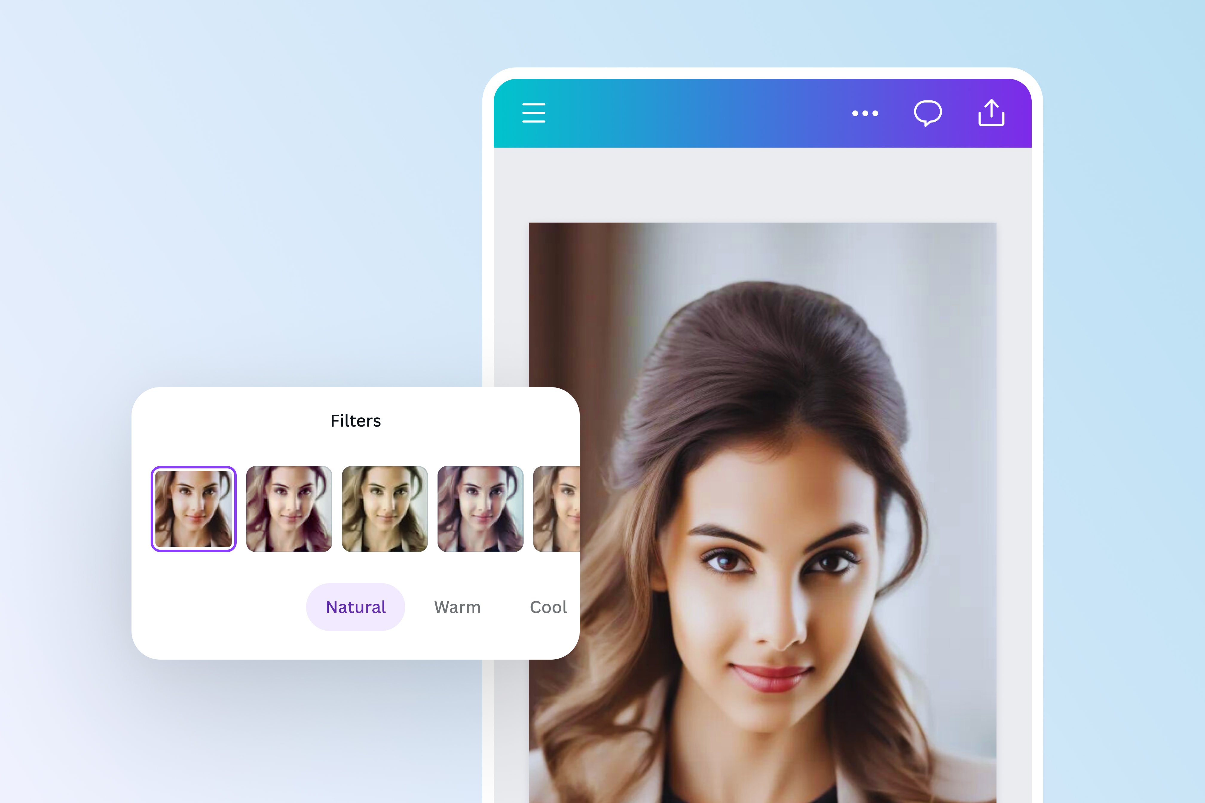 Generatore foto professionali AI: crea foto curriculum AI | Canva