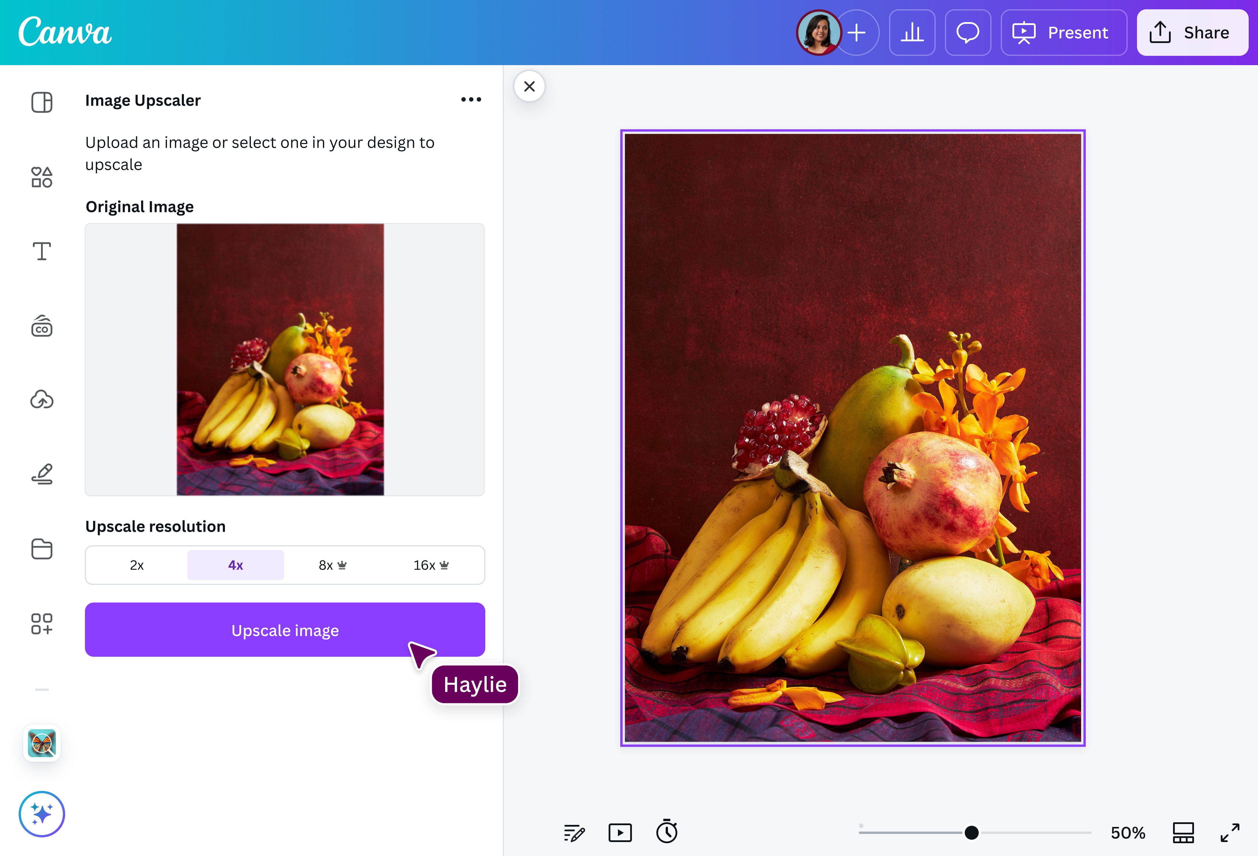 Upscaling: convertire immagini in alta risoluzione gratis | Canva
