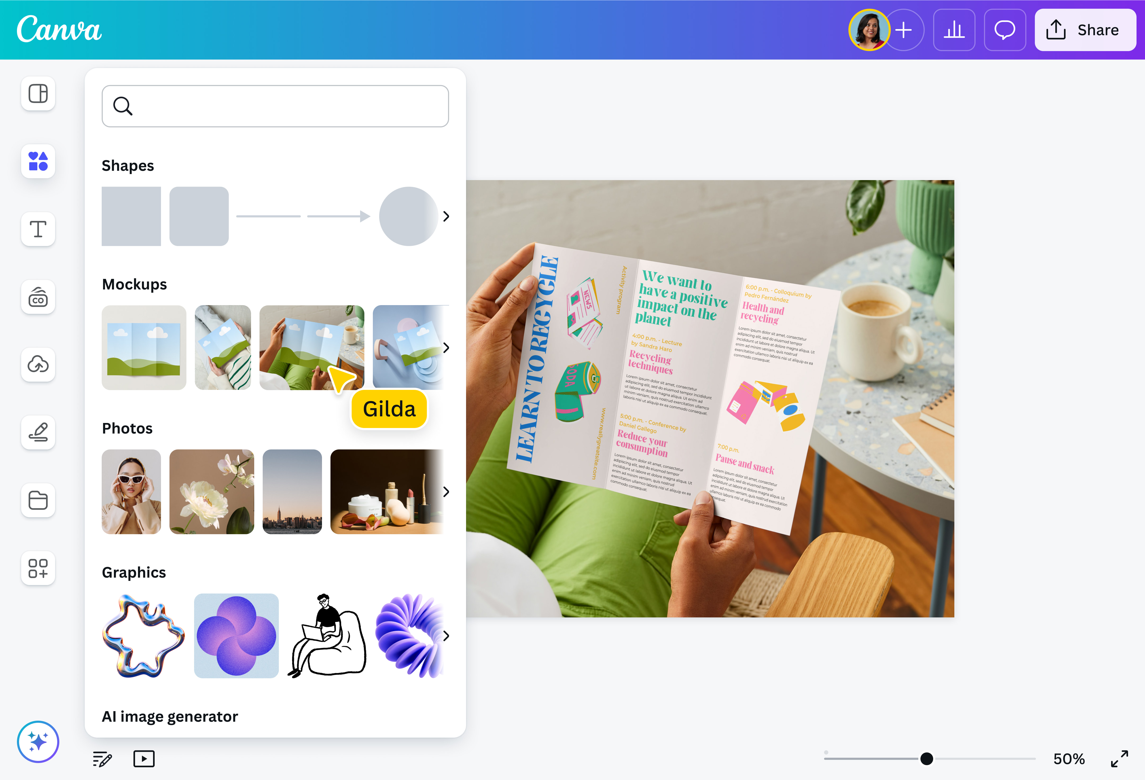 موك اب بروشور: إنشاء موك اب الكتيبات أونلاين مجاناً - Canva