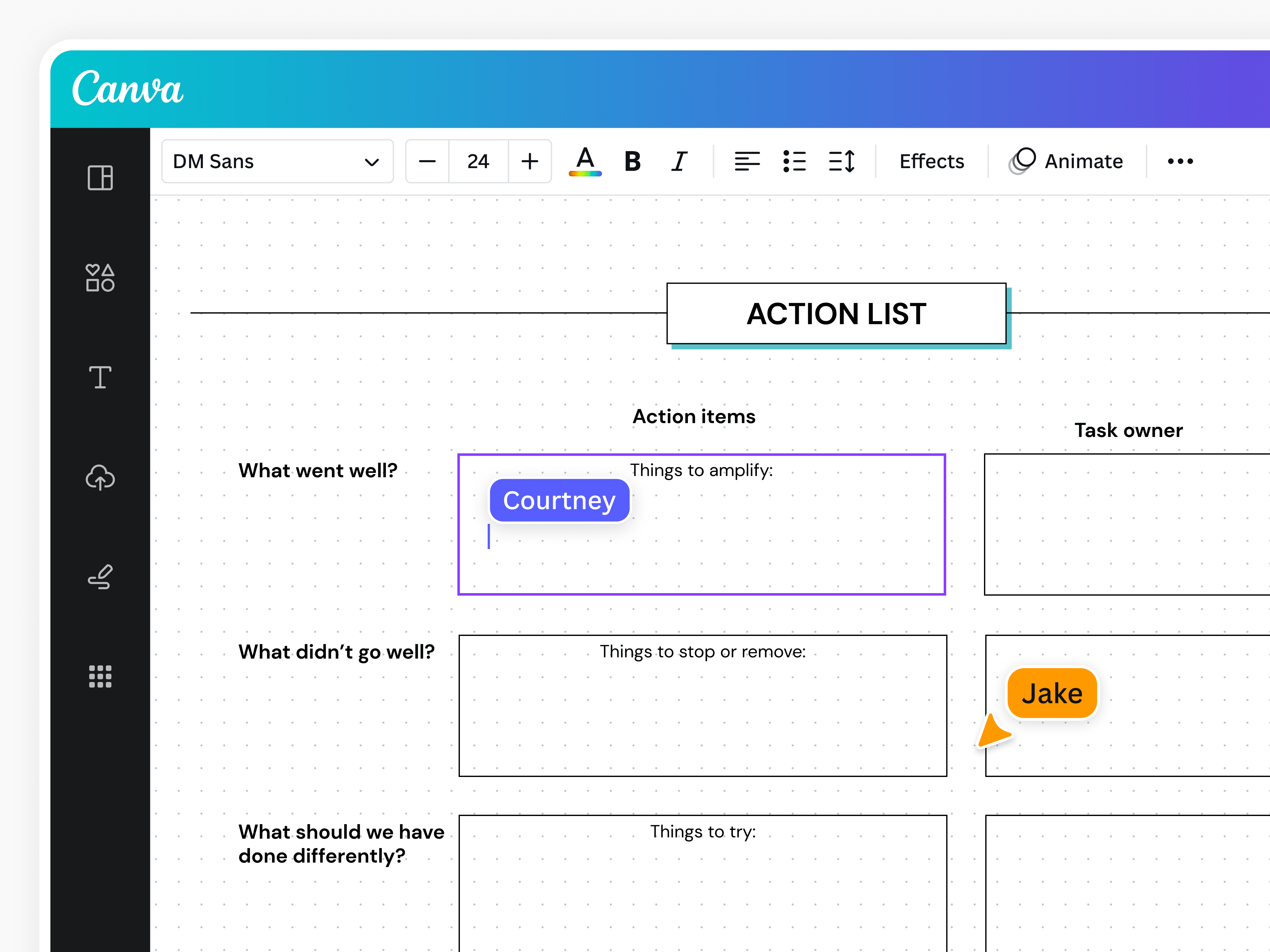 Crear una retrospectiva: guía práctica, plantillas y ejemplos | Canva