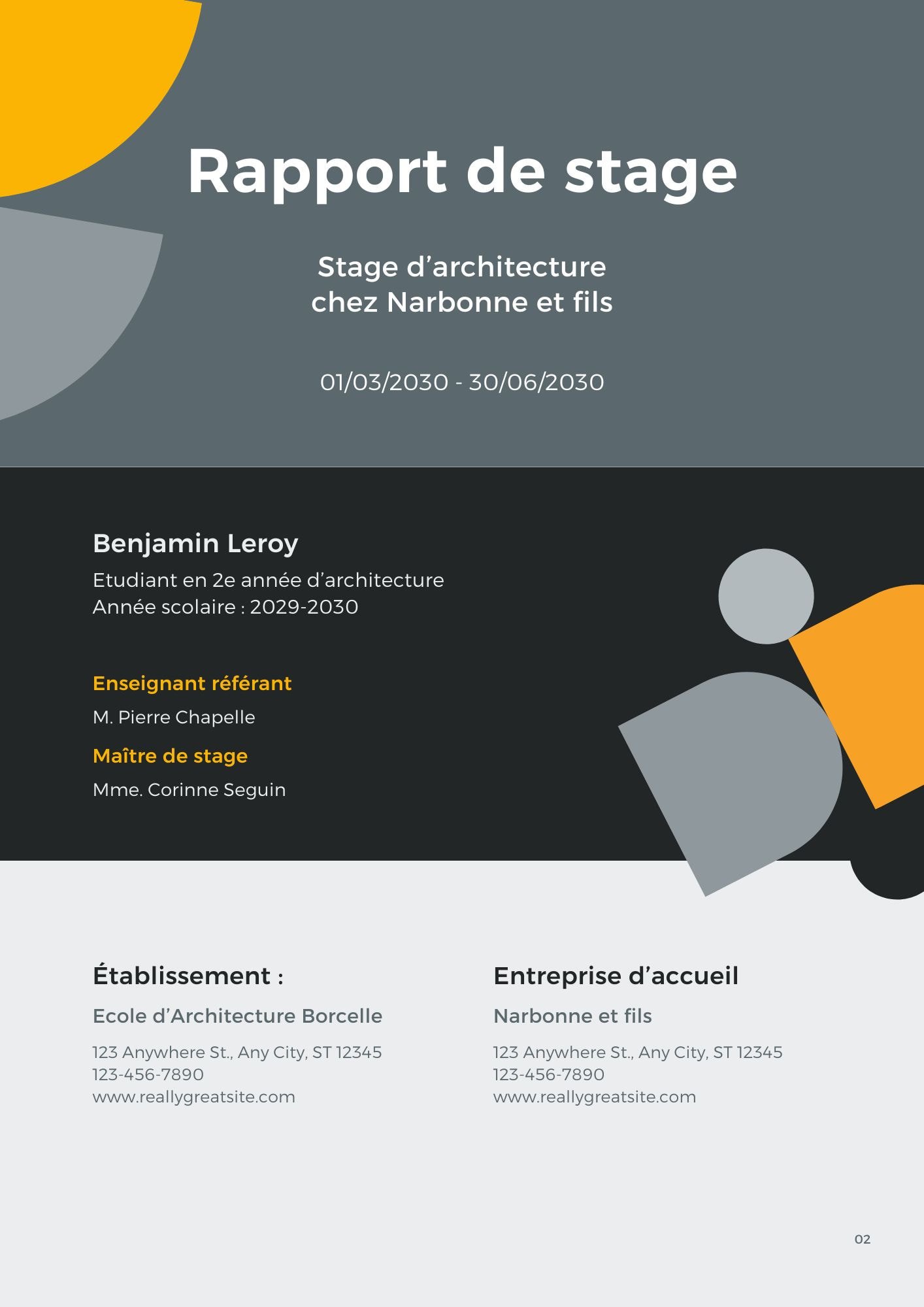 Exemple De Rapport De Stage Daily Mehdi Rapport Stage By Daily Mehdi