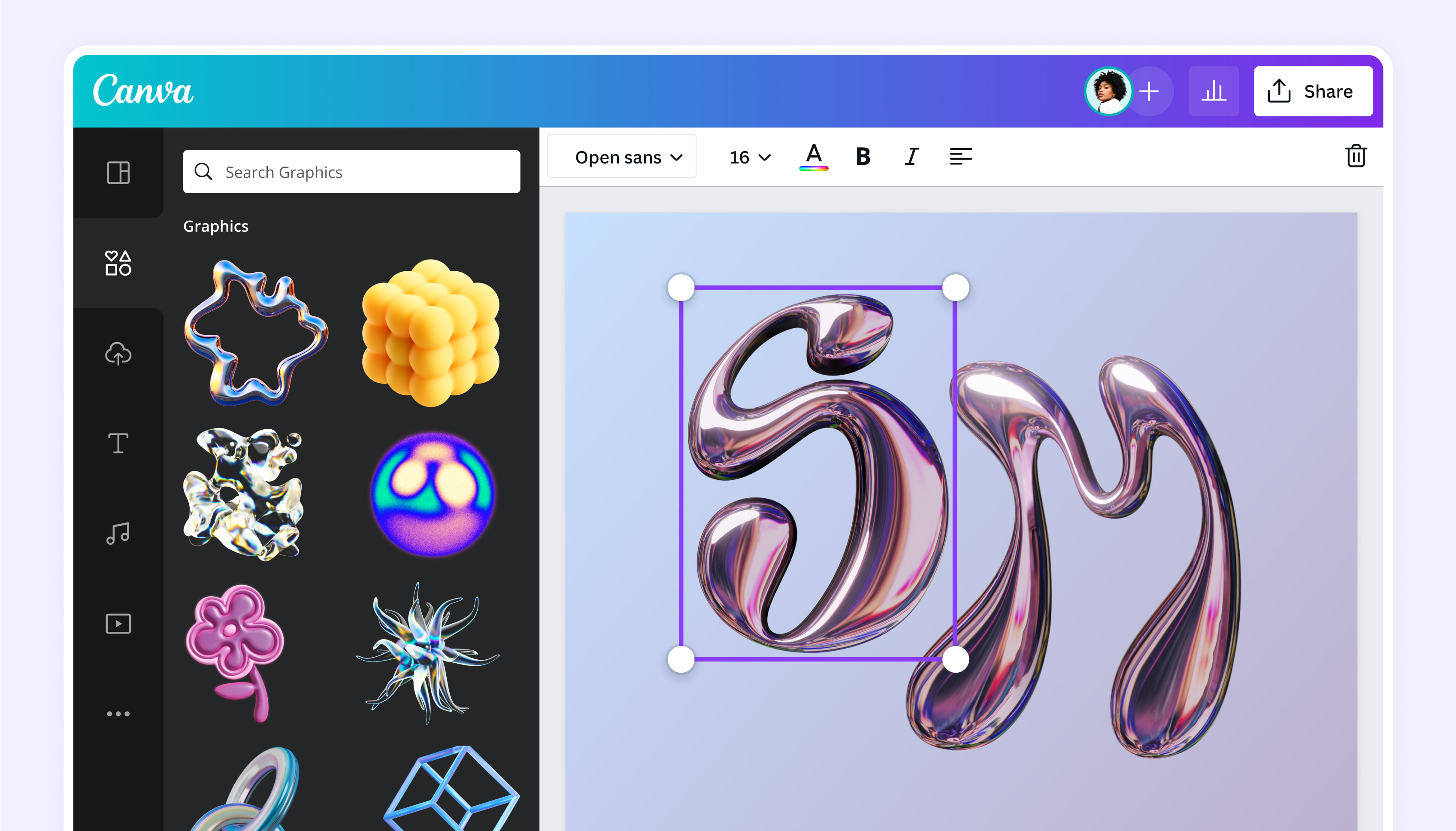 Crear logos en 3D online gratis | Canva