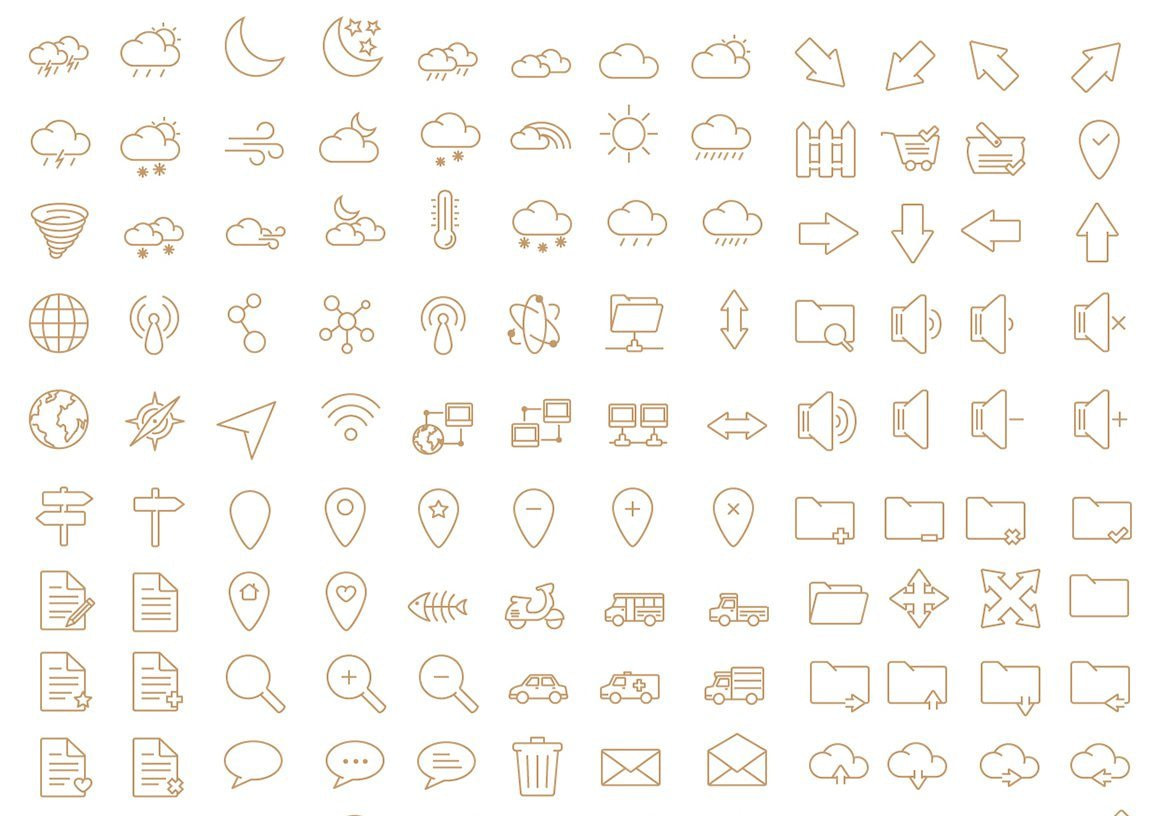 60 free outline icon sets perfect for contemporary designs