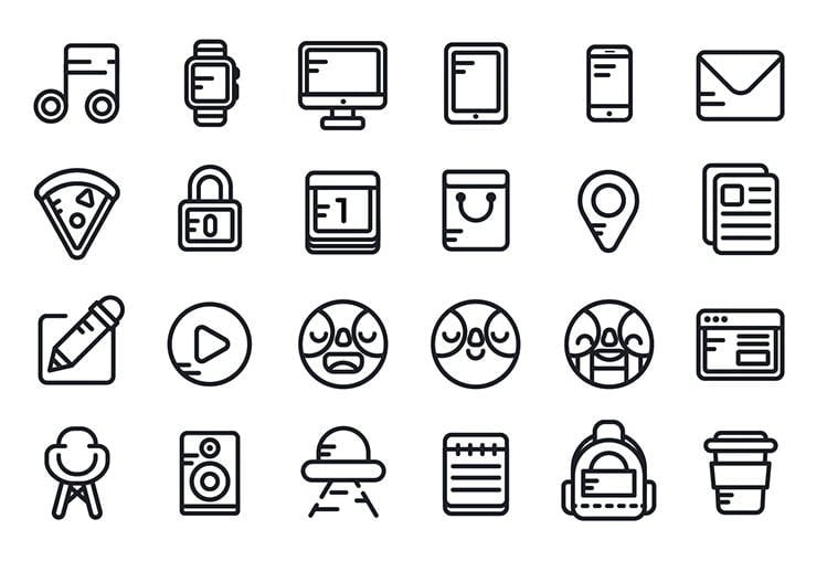 60 free outline icon sets perfect for contemporary designs