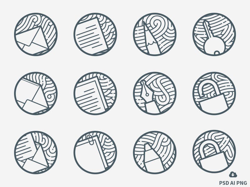 60 free outline icon sets perfect for contemporary designs