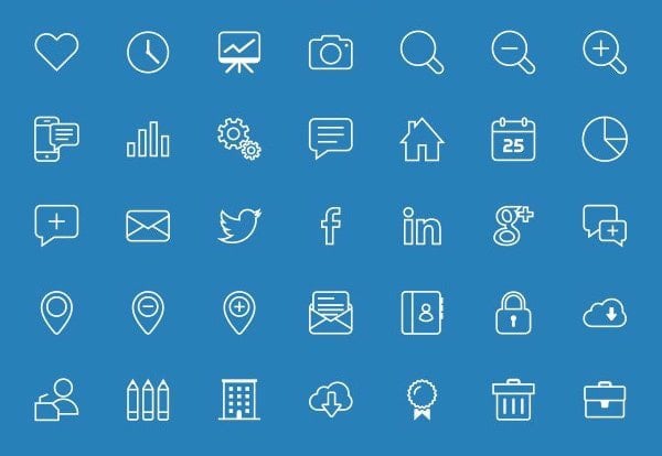 60 free outline icon sets perfect for contemporary designs