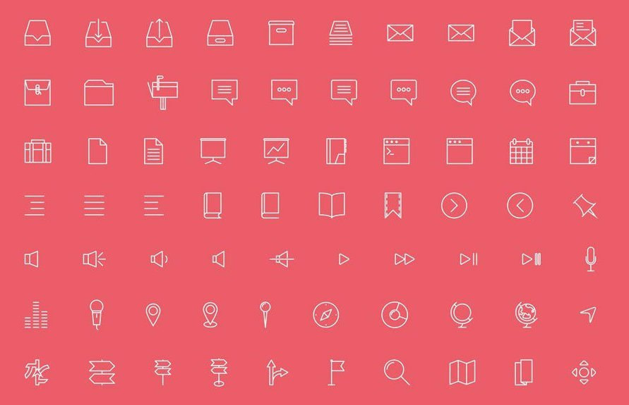 60 free outline icon sets perfect for contemporary designs